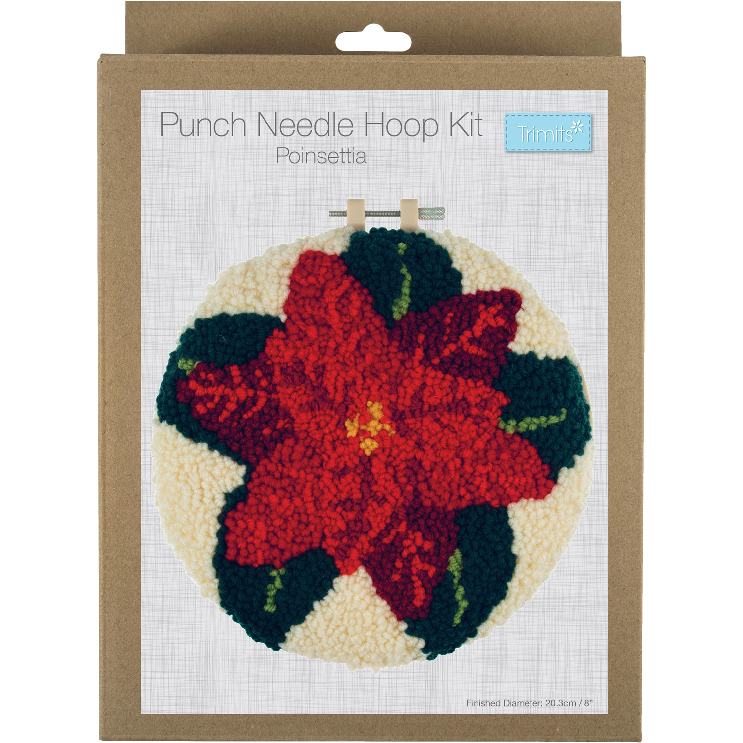 Trimits Punch Needle Hoop Kit Christmas Pudding