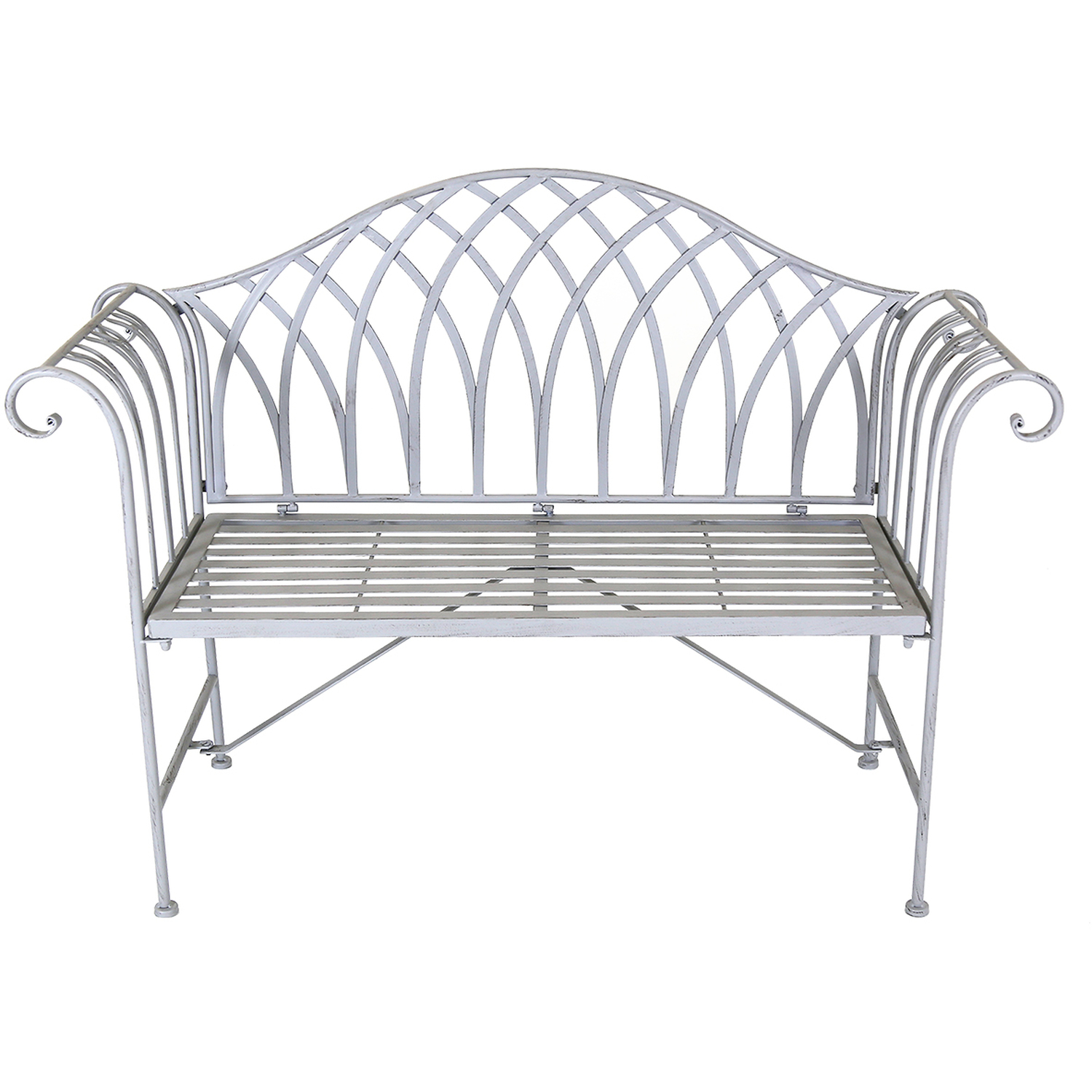 Decorative Outdoor Wrought Iron Rustic Bench