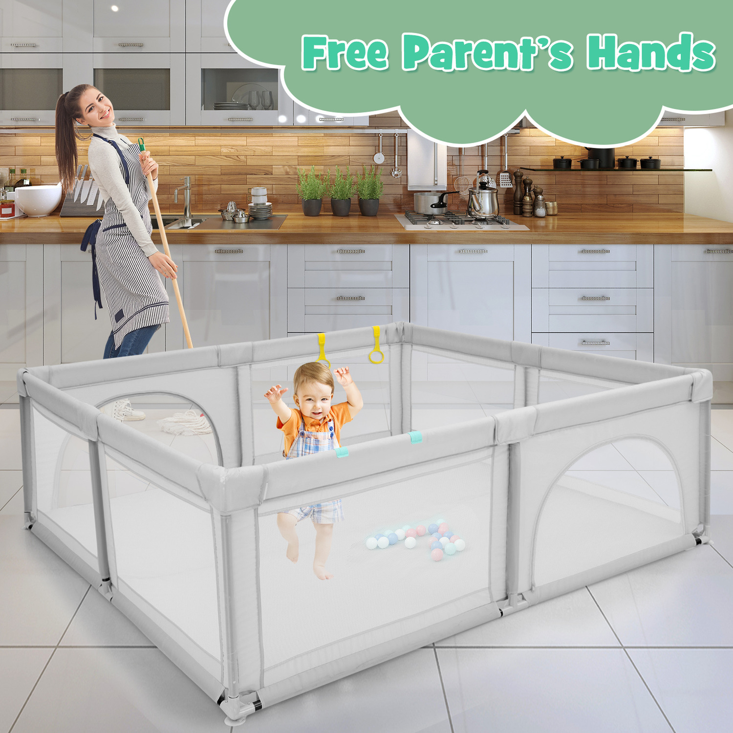 Baby Playpen Portable Large Safety Infant Activity Center