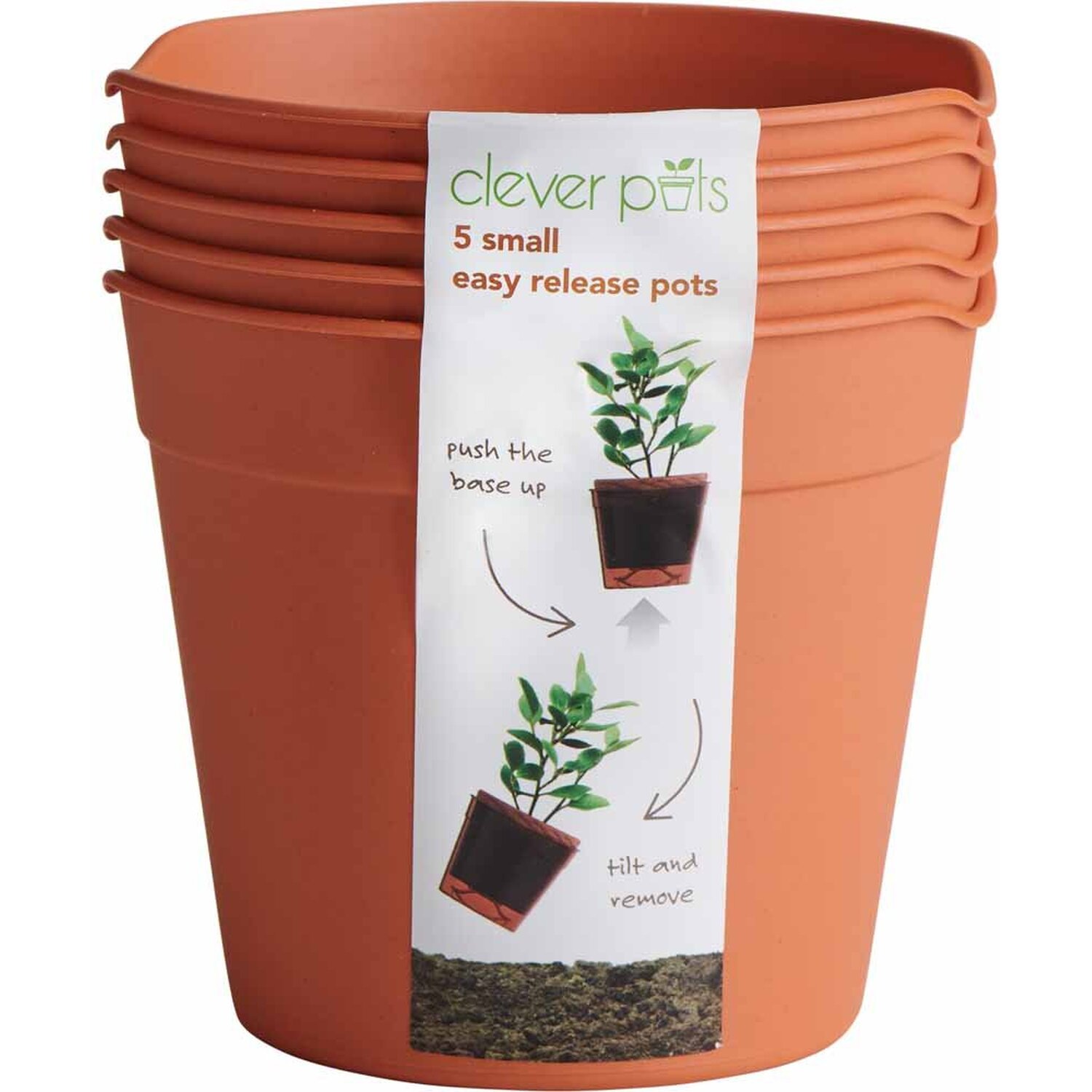 Pack of 5 Small Easy Release Pots