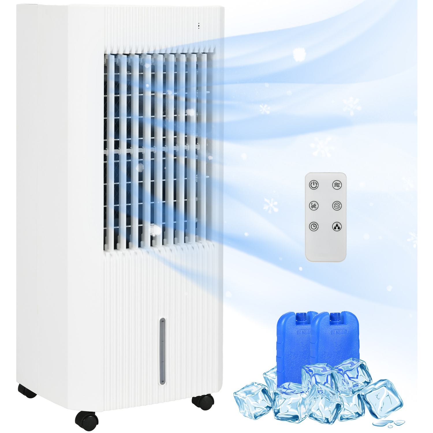 Portable Air Cooler Fan with Ice Packs