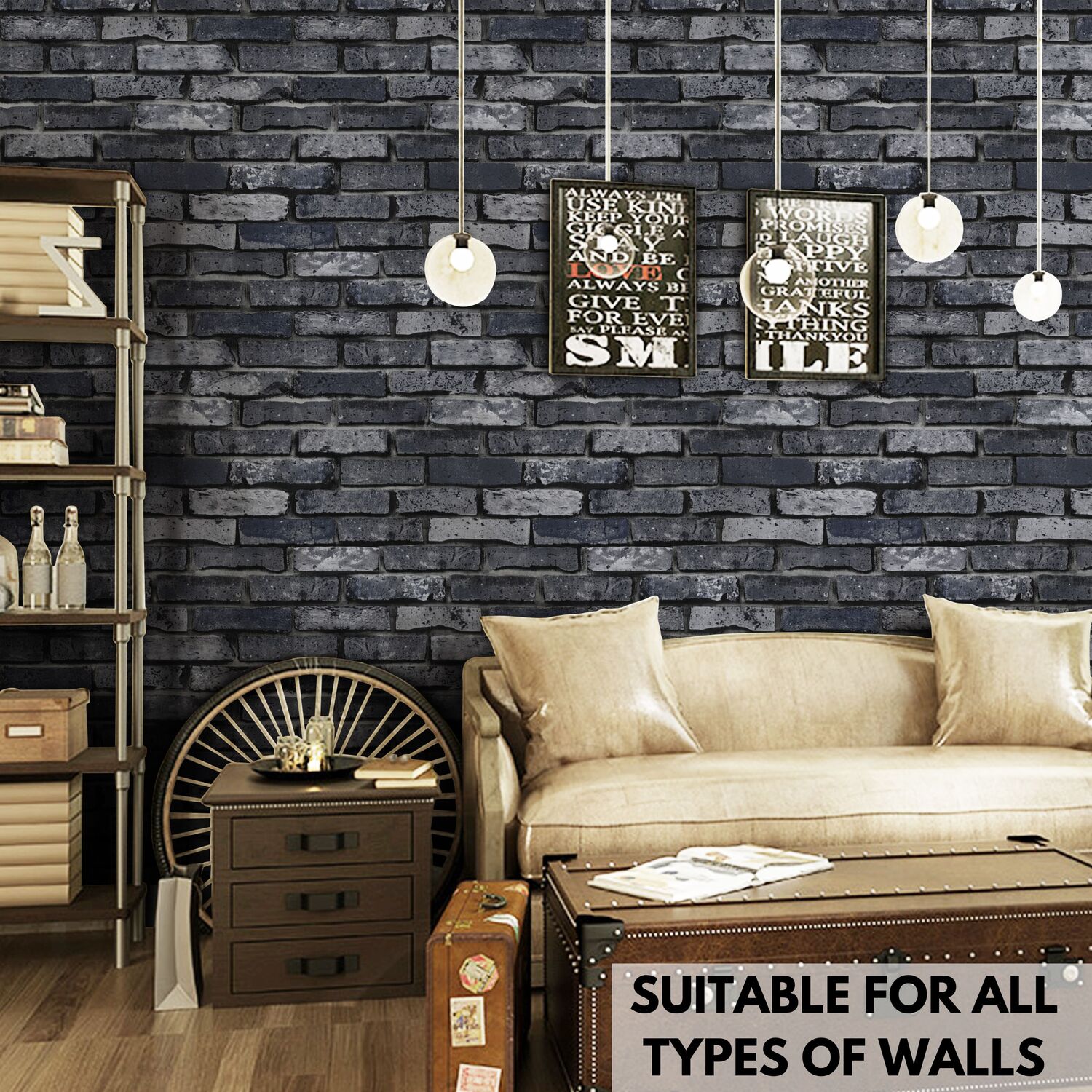 3D Brick Effect Wallpaper