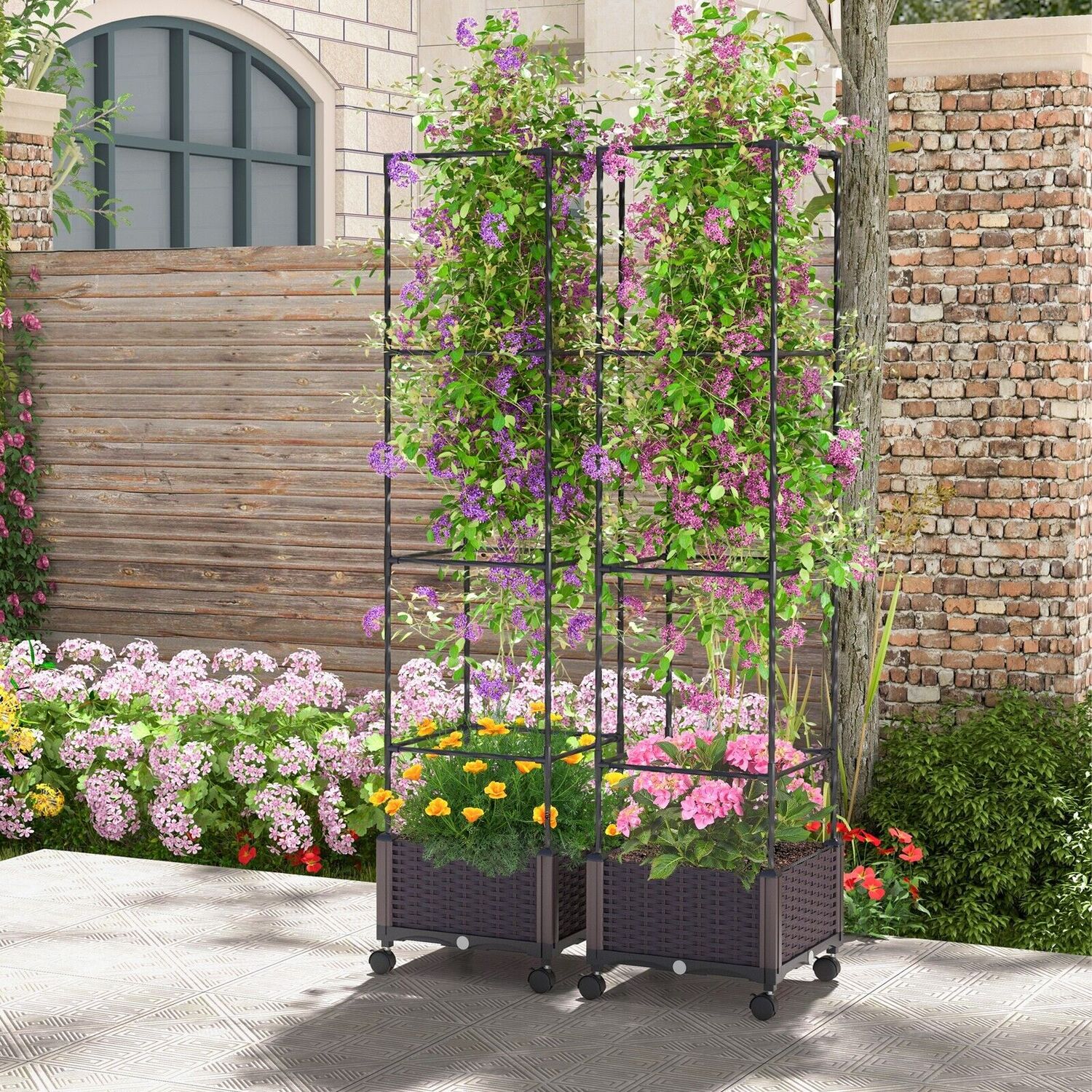 Height Adjustable Rolling Versatile Planter Box