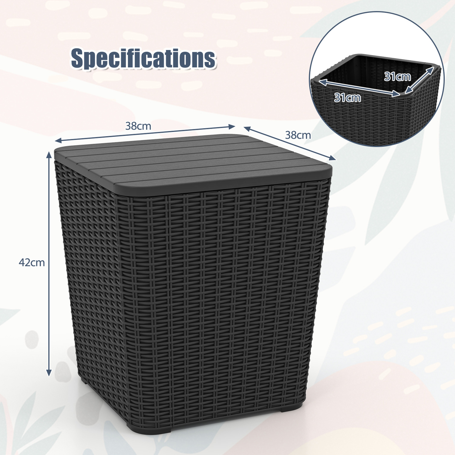 43L Outdoor Patio Storage Box