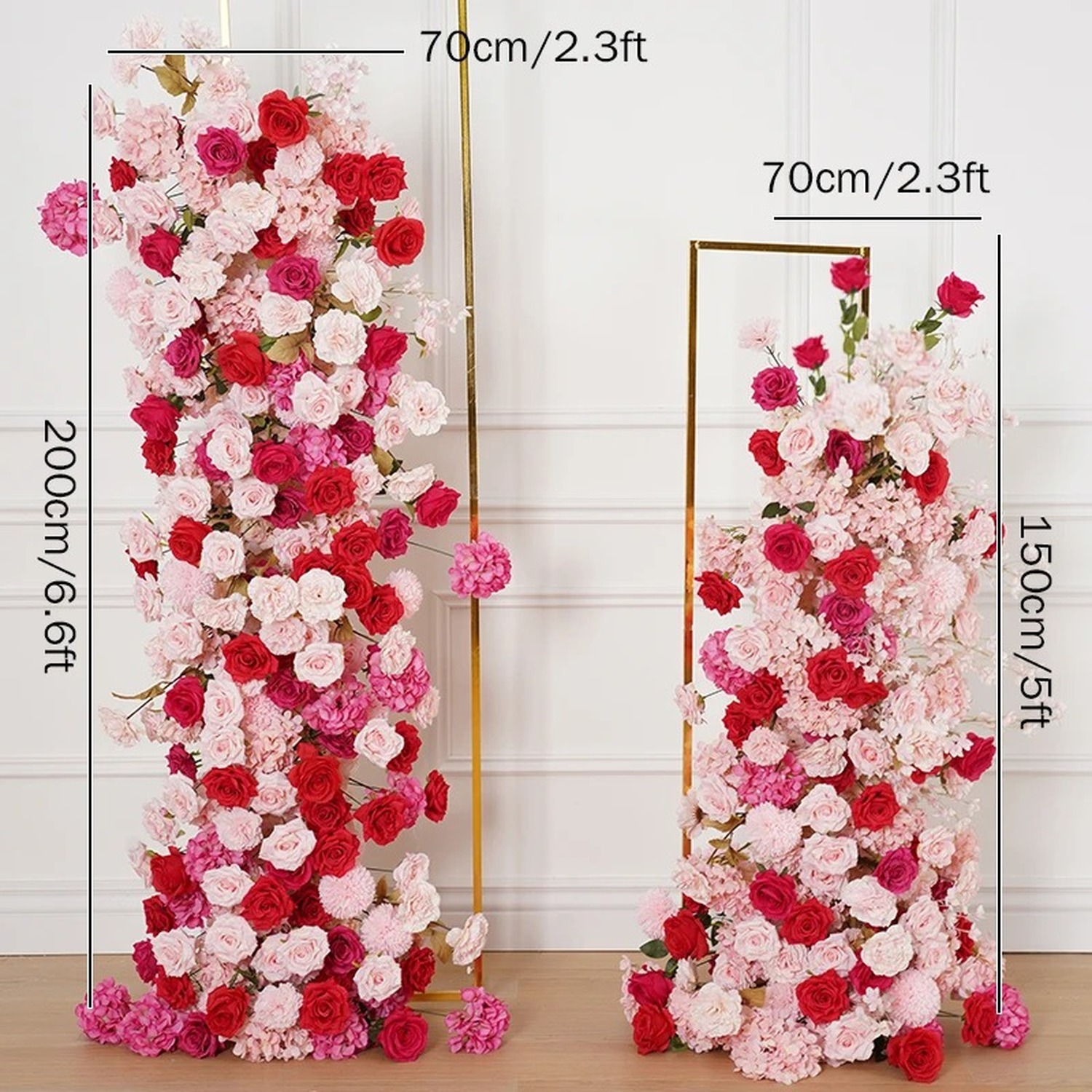 Set of 3 Rose Hydrangea Wedding Backdrop Arch