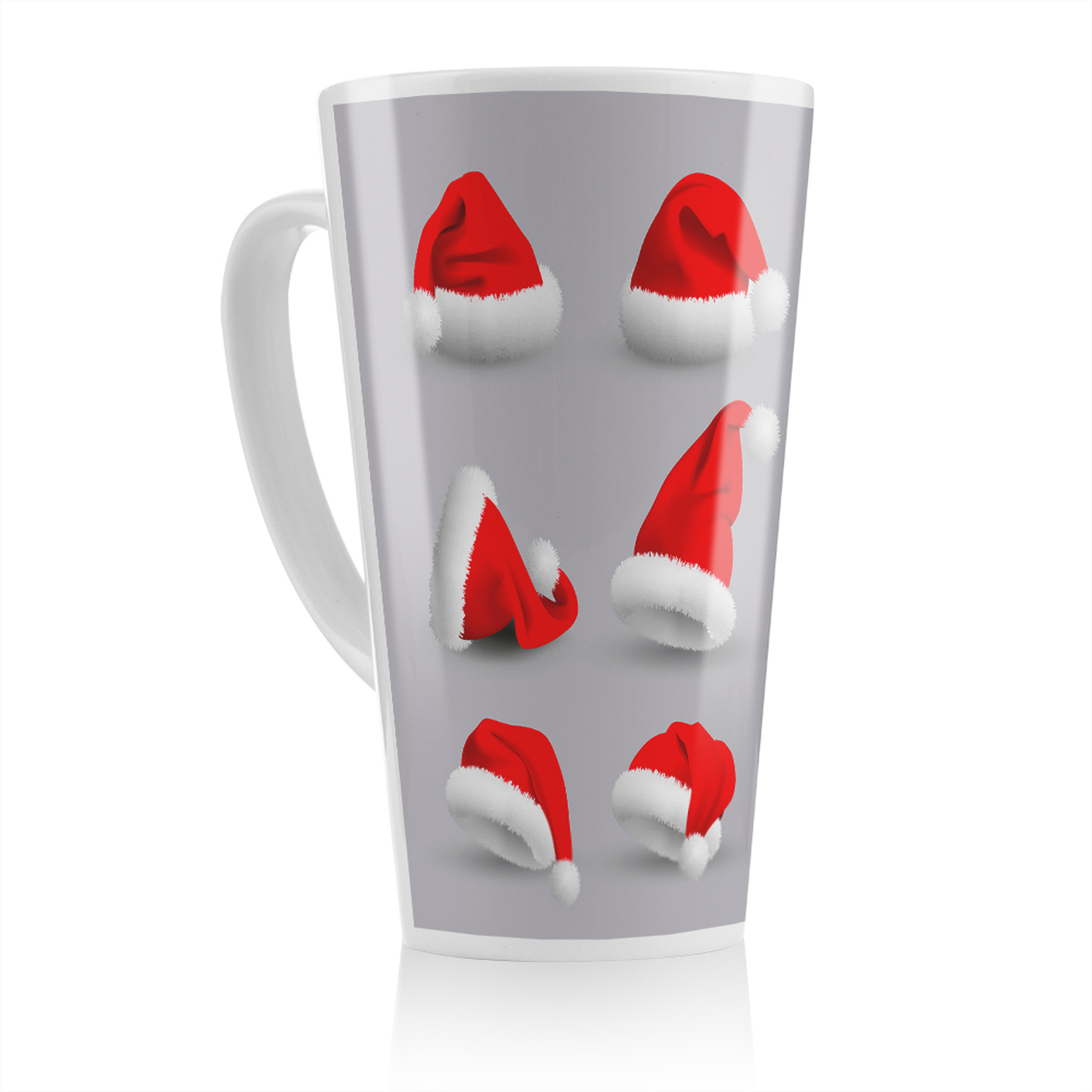 Collection Of Red Santa Claus Hats Dining Latte Mug
