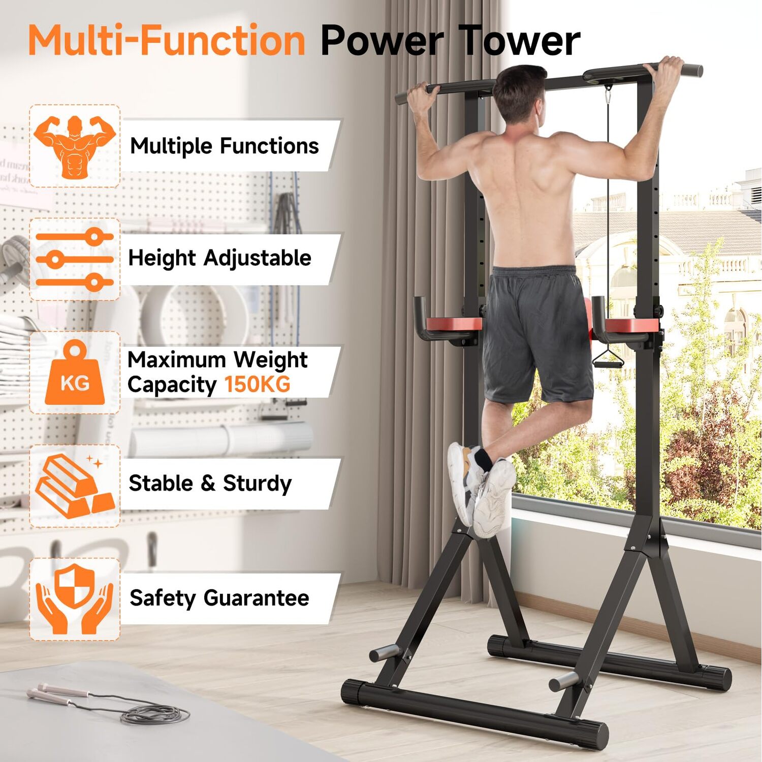 Adjustable Height Multi-Function Power Tower
