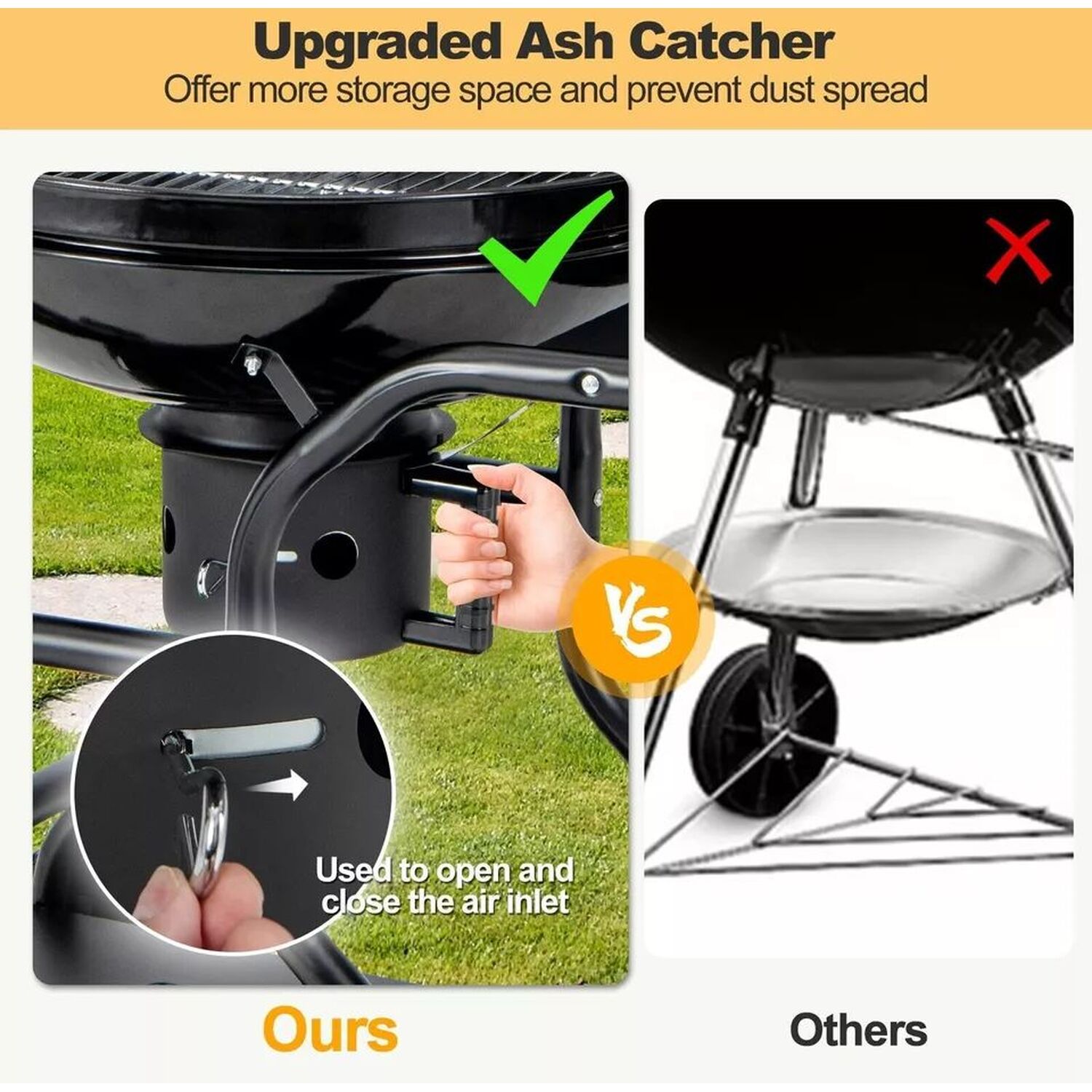 2 Layer Racks Outdoor Charcoal Grill Portable Barbecue