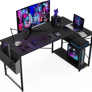 Gaming Desk with Storage and Shelves