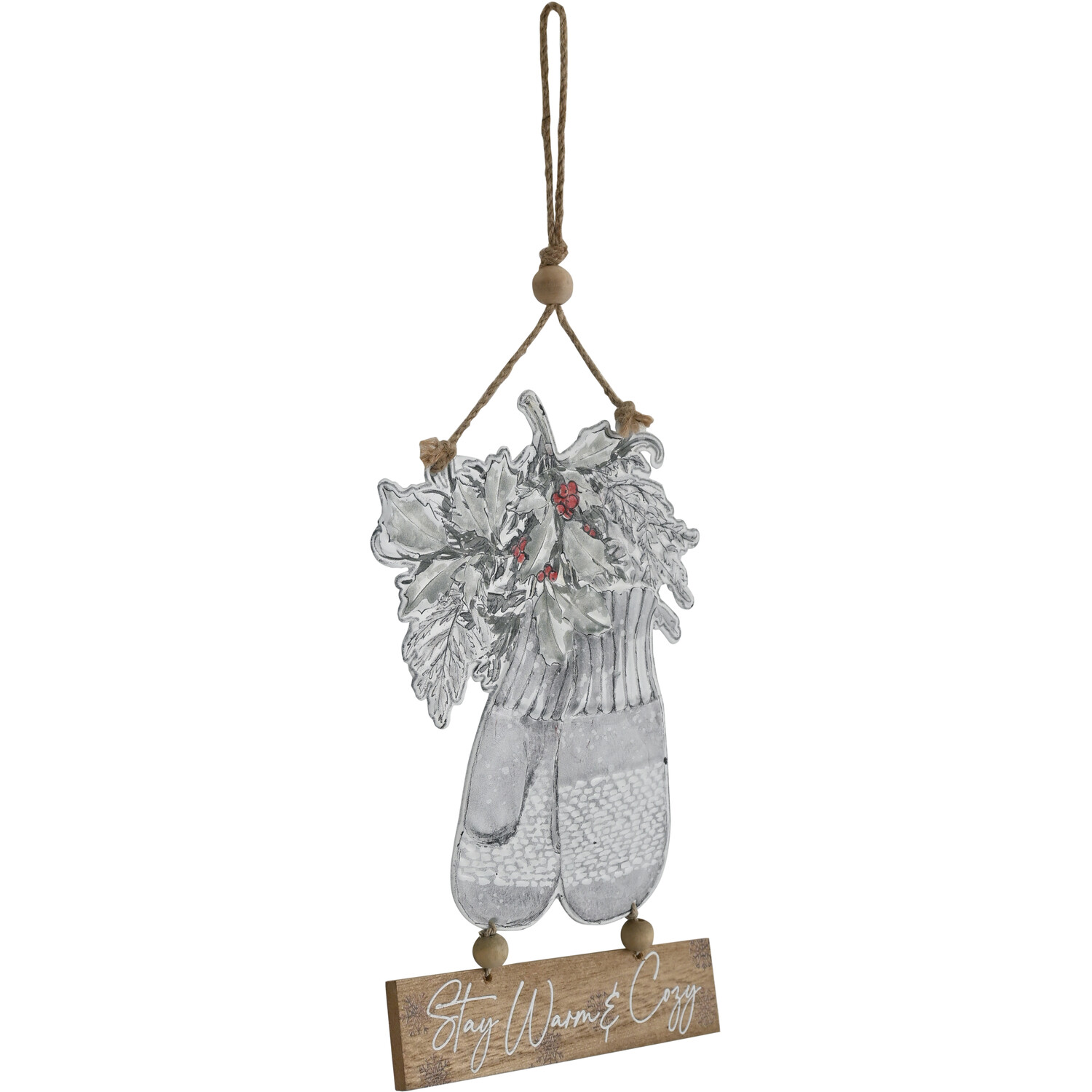 Rustic Mitten Hanging Decoration