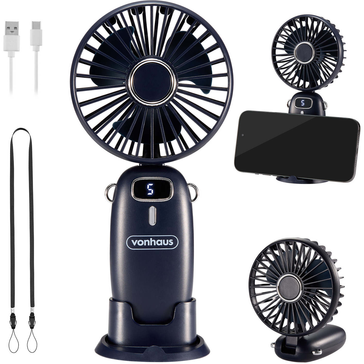 Handheld Fan Navy