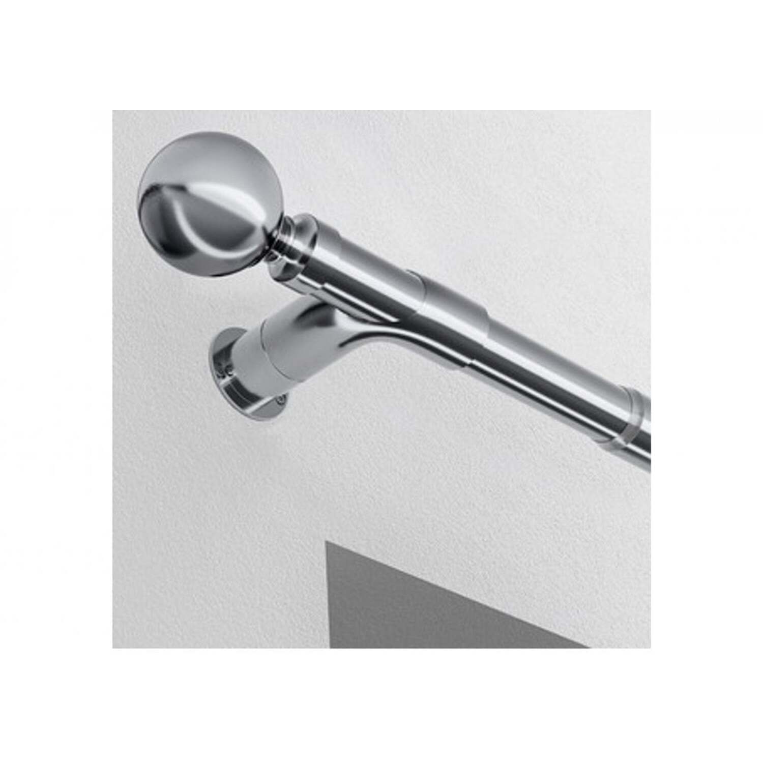 28mm Room Darkening Corner Bracket for Curtain Poles - Satin Silver