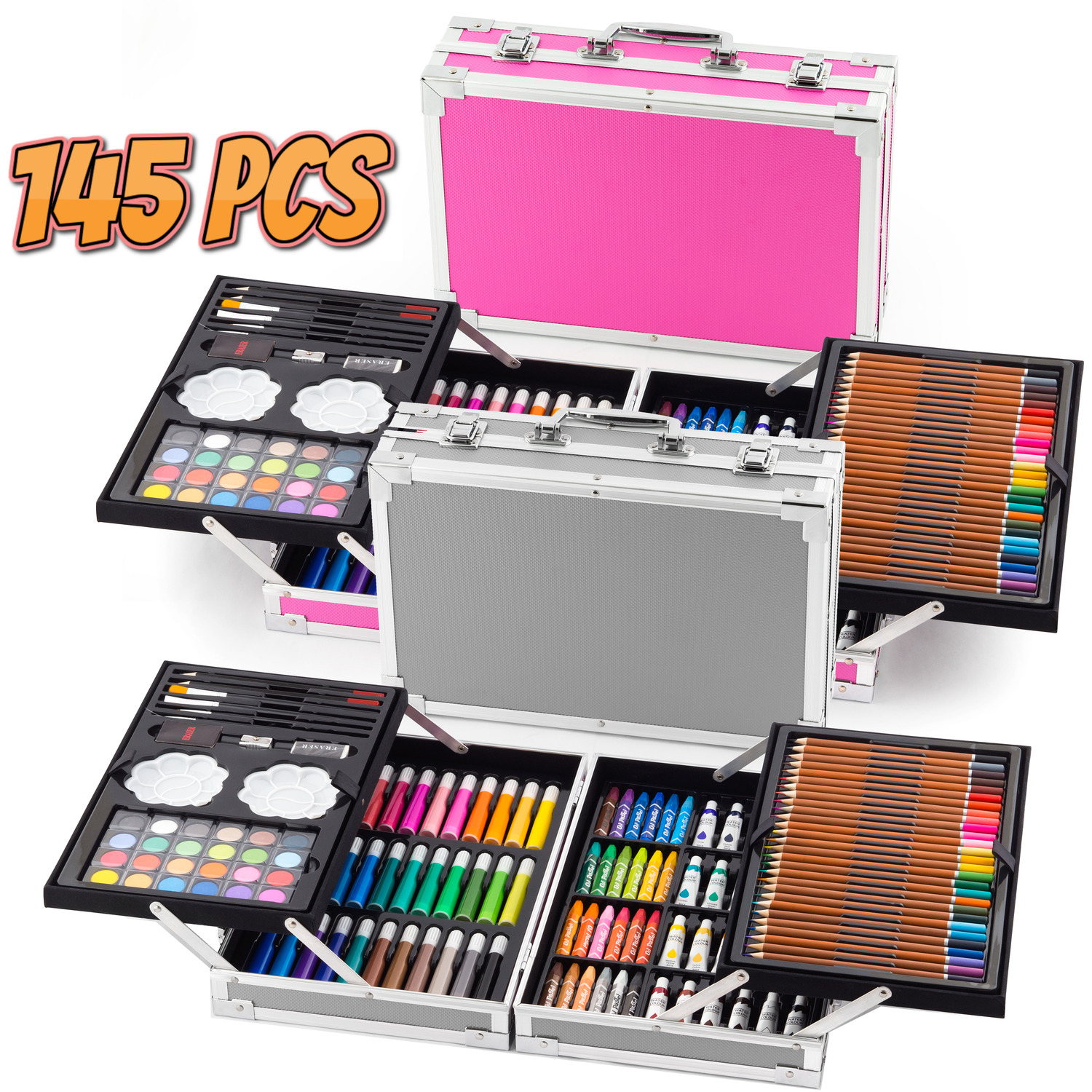 145pc Artists Aluminium Art Case