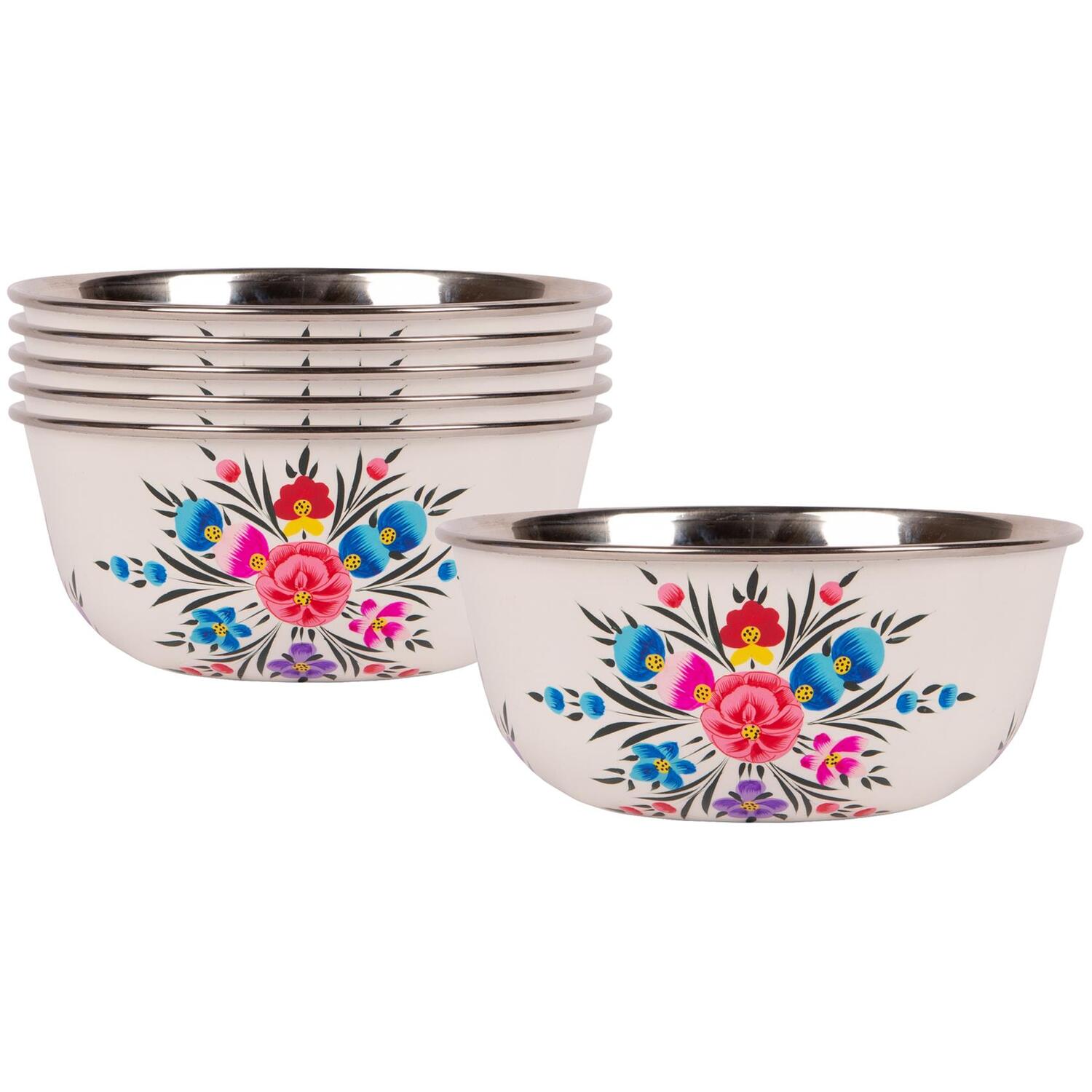 Pansy Picnic Bowls - 16.5cm - Pack of 6