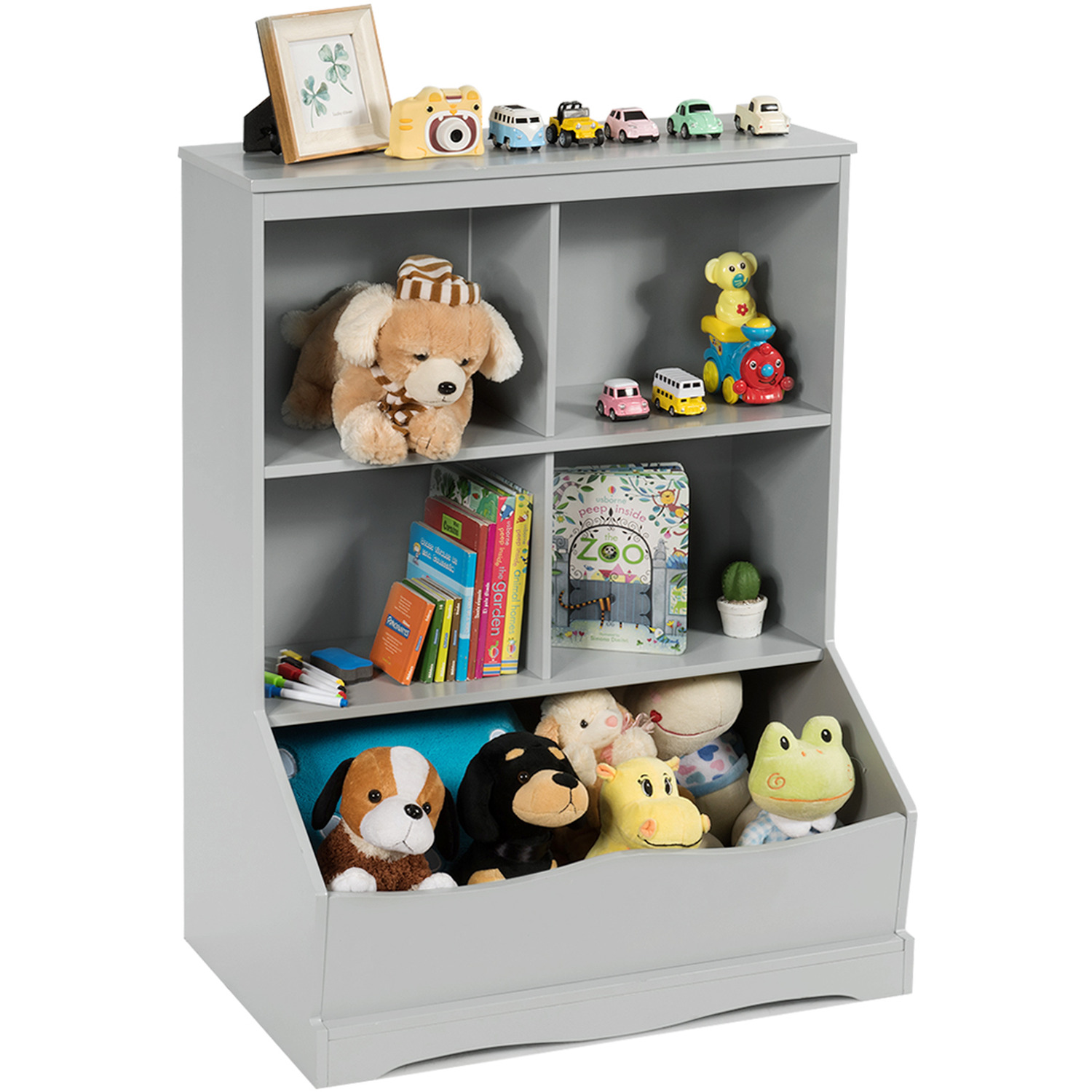3-Tier Toy Storage Cubby Toy Organizer