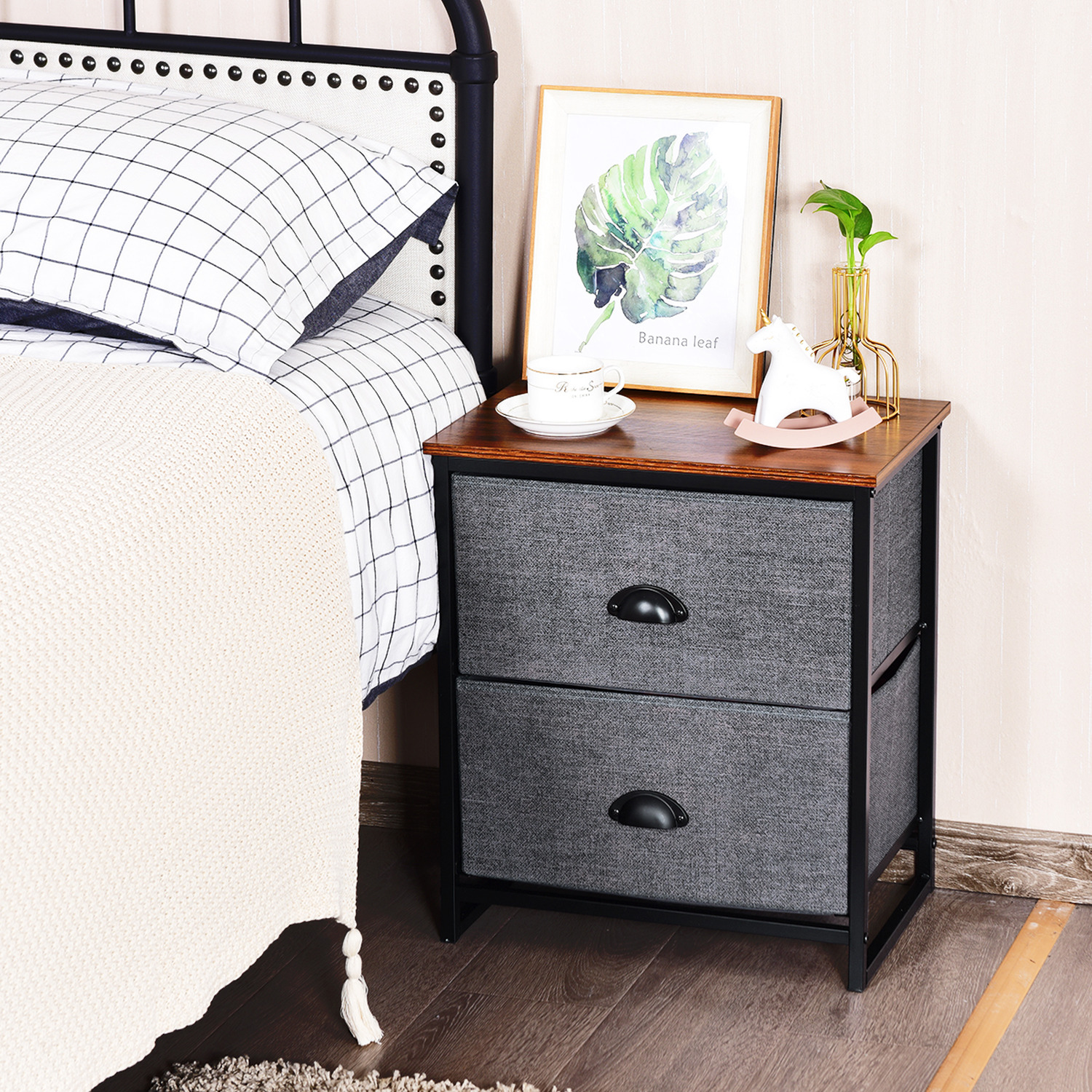 2-Drawer Storage Organizer Unit