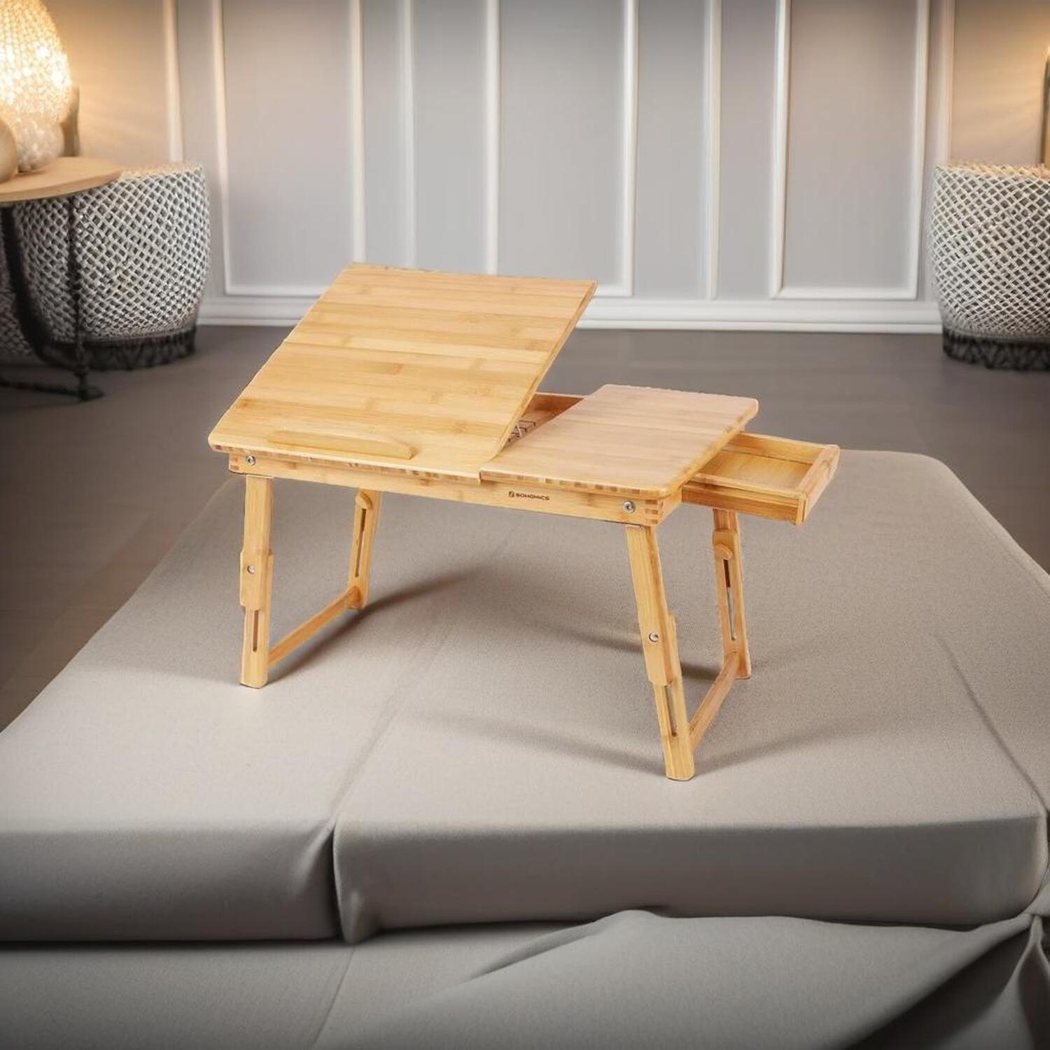 Bamboo Laptop Desk Stand with Tray