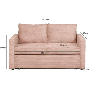 Sofi Two Seater Sofa Bed with Storage Container