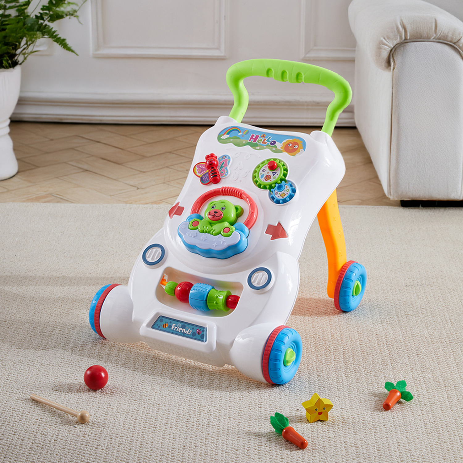 Baby Walker Learning Stroller Toy with Light and Music
