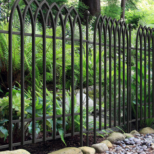 121cm Gothic Fence Section Black Galvanised Steel Panacea Fence System