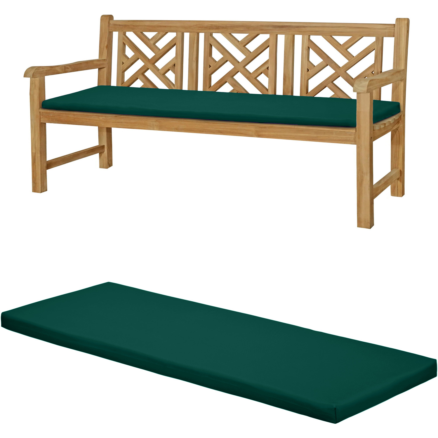 Water-Resistant 4-Seater Bench Seat Pads Garden Bench Cushions