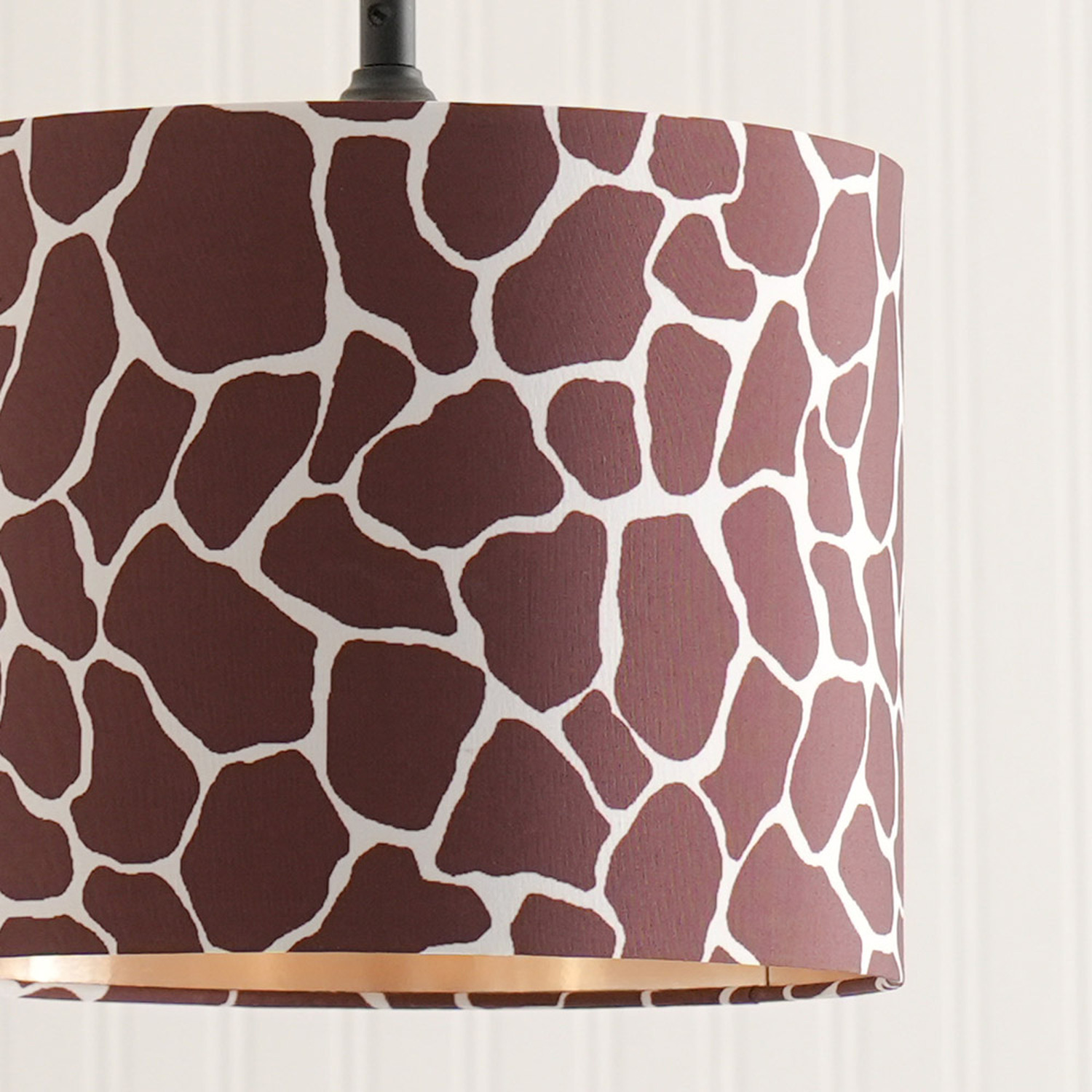 Oasis Small Giraffe Print Metallic Inner Ceiling Drum Lamp Shade and ...