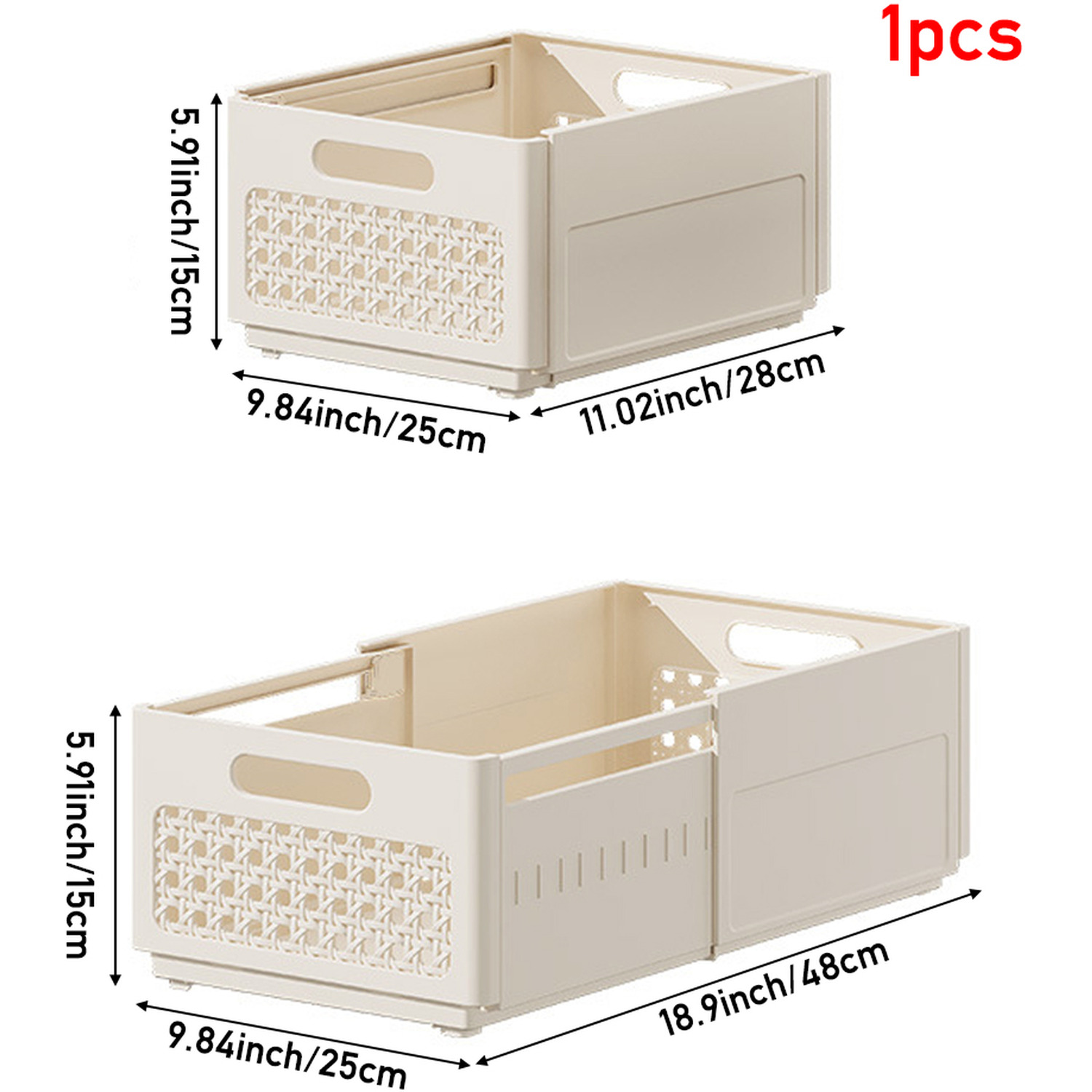 Collapsible Expandable Storage Bin Organiser