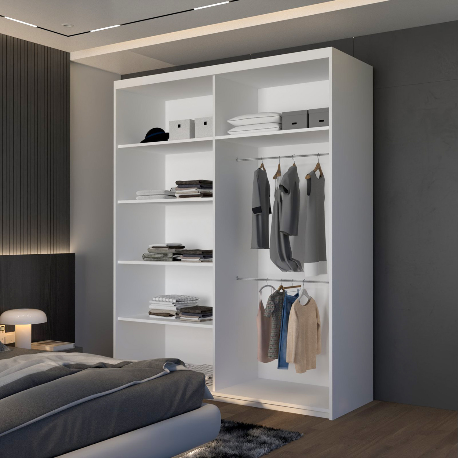 Luzon Sliding Wardrobe with Oak Trim