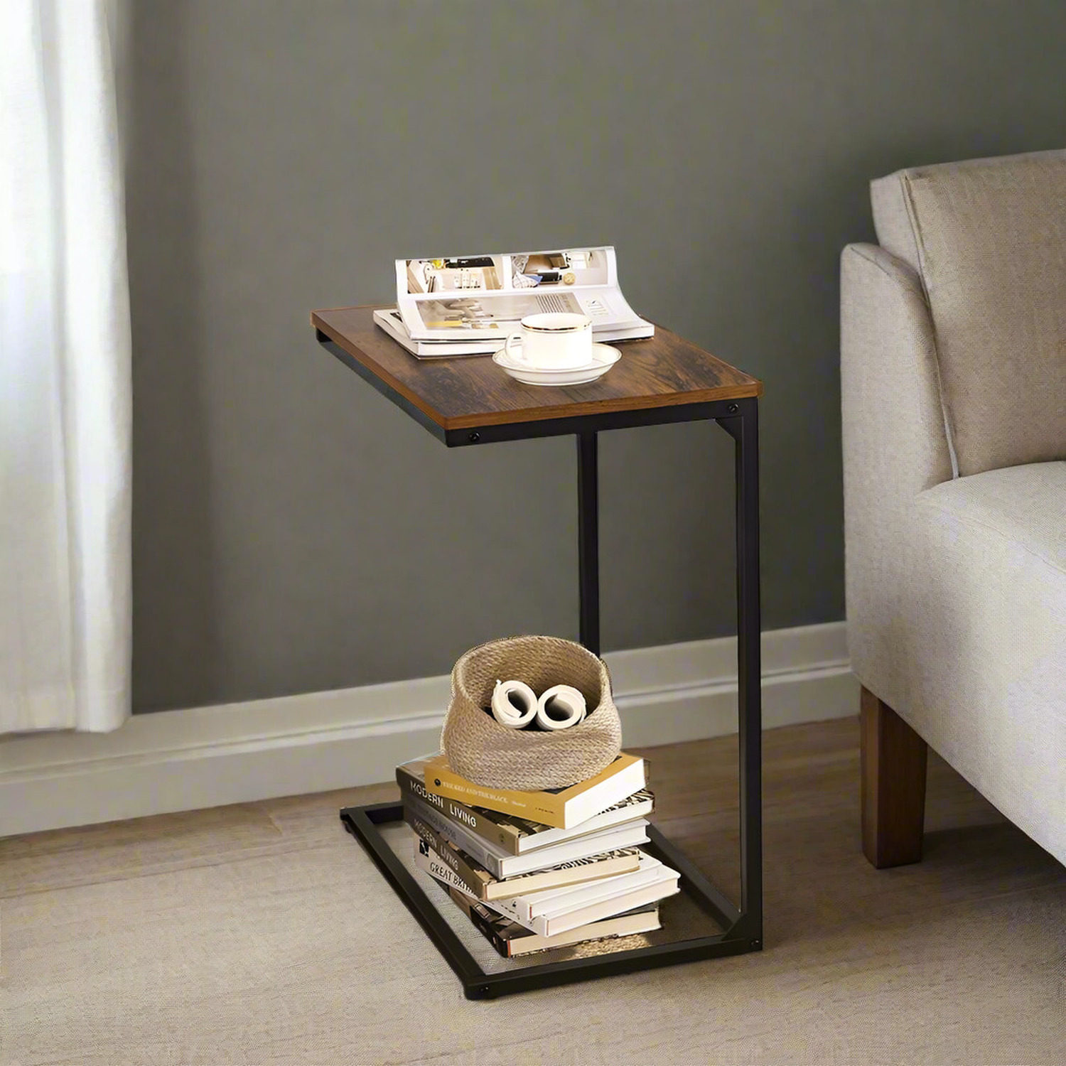 Rustic Industrial Side Table
