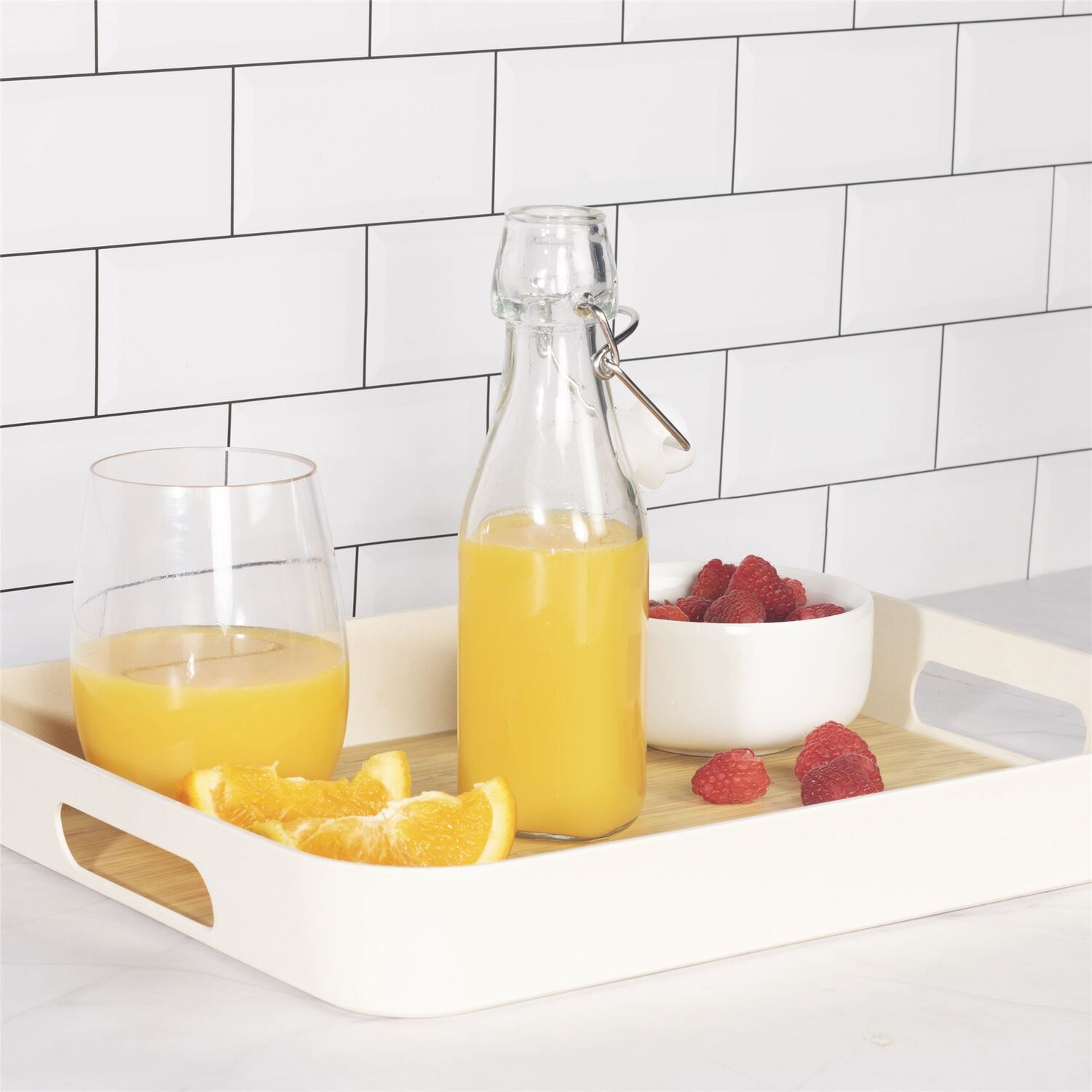 Set of 6 Clip Top Preserve Airtight Glass Kitchen Bottles 250ml