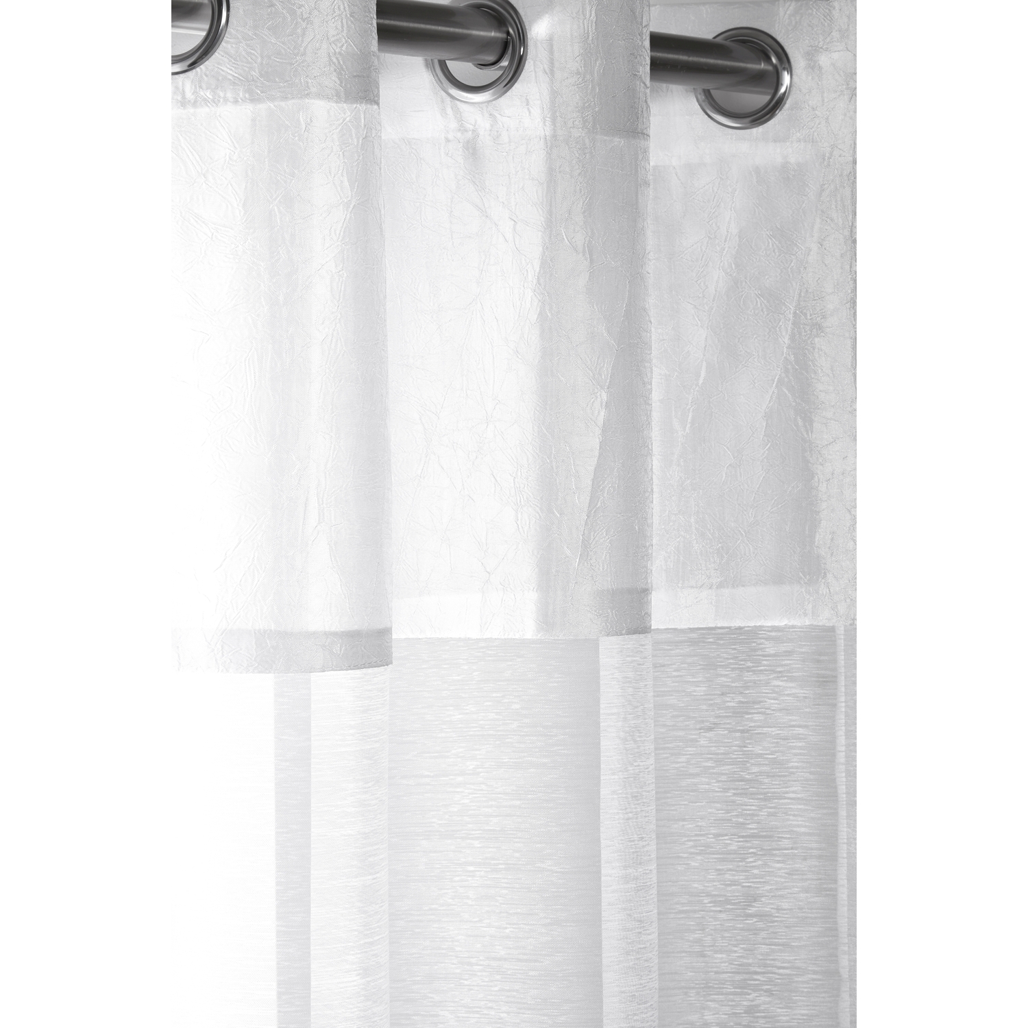 Crushed Velvet Eyelet Voile Curtains