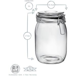 1 Litre Glass Storage Jar