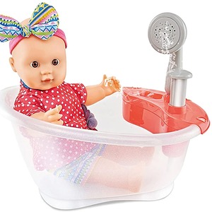 Baby Doll Bath Set With Real Water Faucet and Accessories
