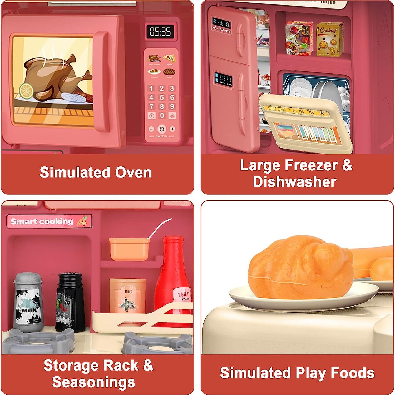 Kids Kitchen Toy with Light and Analog Sound
