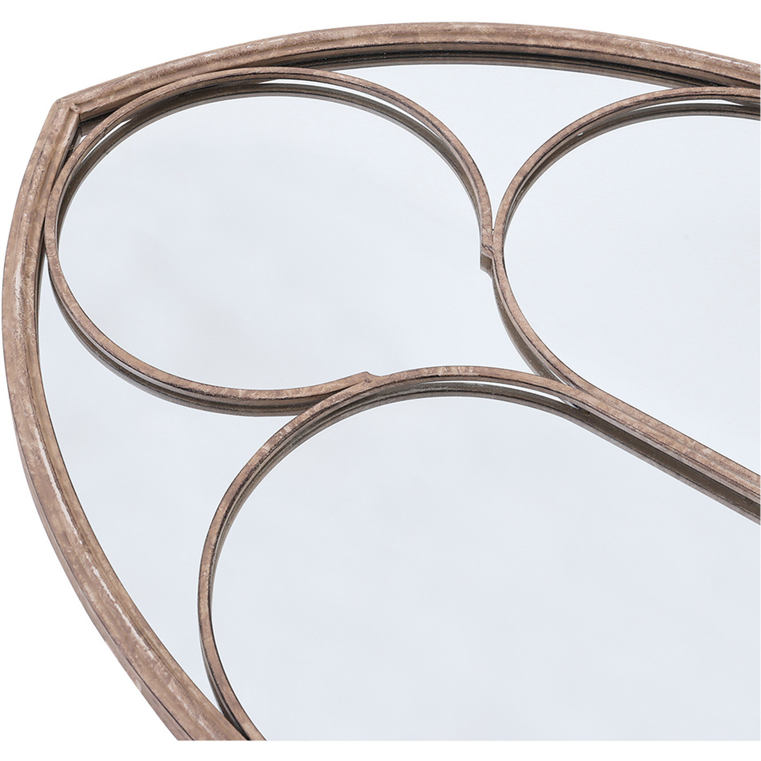Distressed Vintage Gold Window Wall Mirror