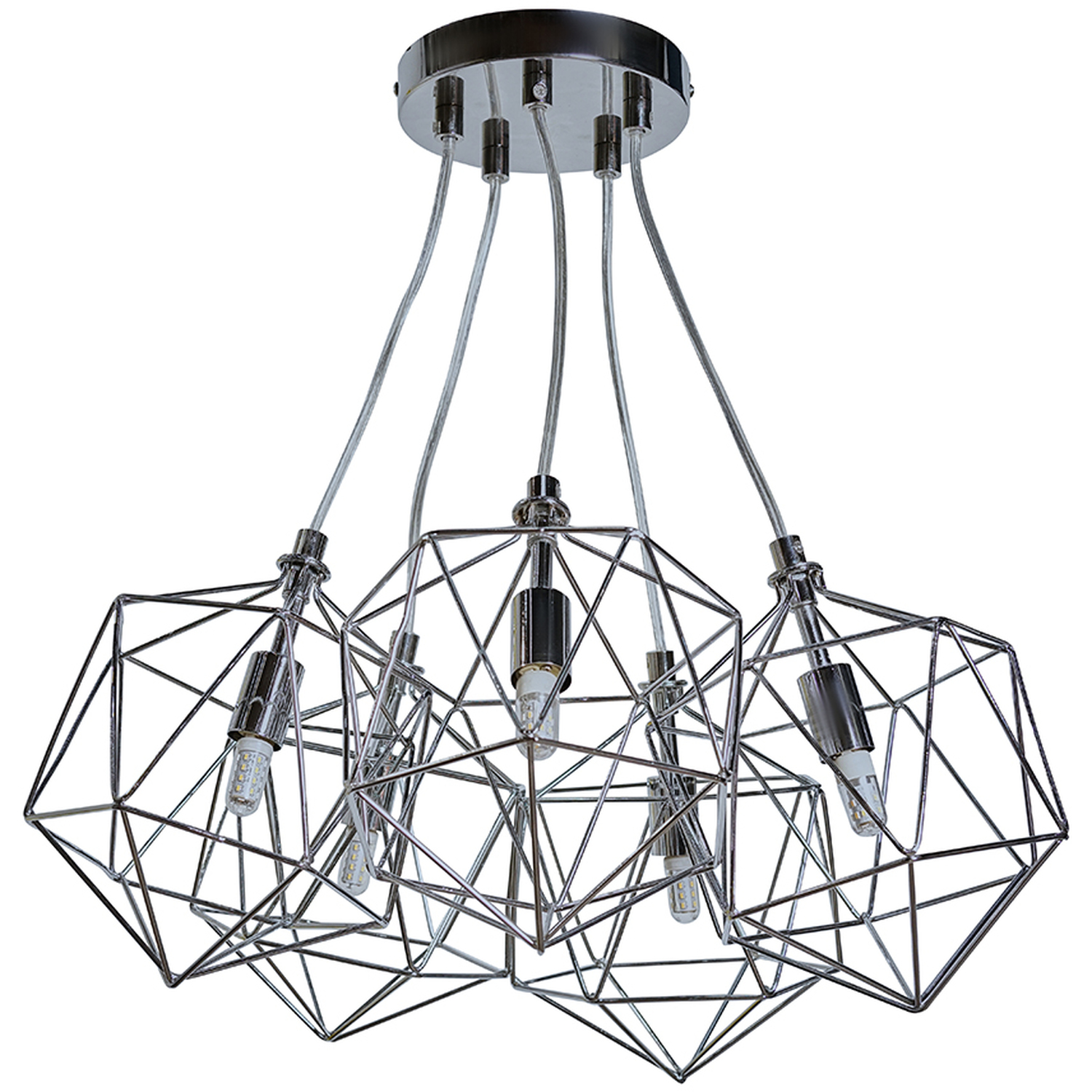 Jerome 5 Way Silver Ceiling Light Pendant