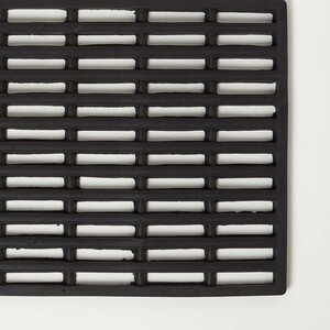 Black Grid Rubber Door Mat
