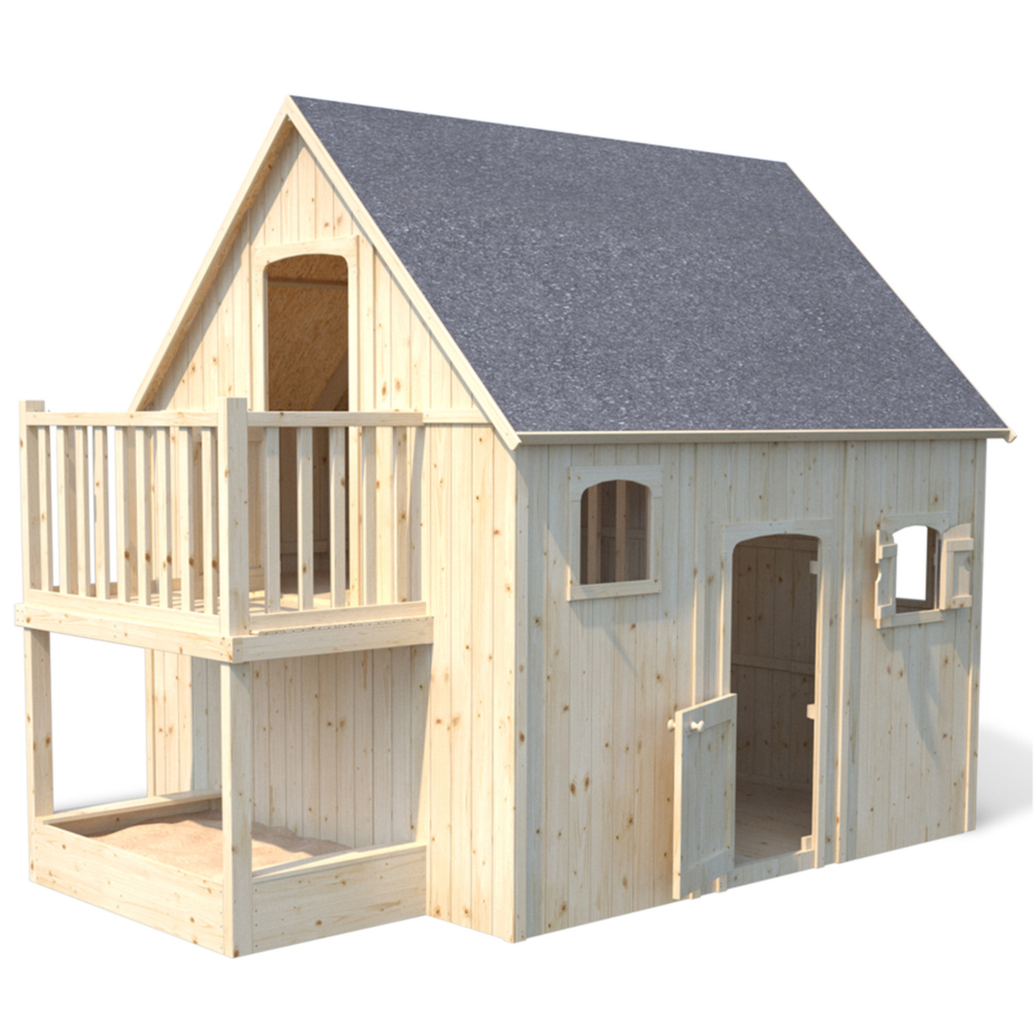Duplex Two Storey Playhouse with Balcony