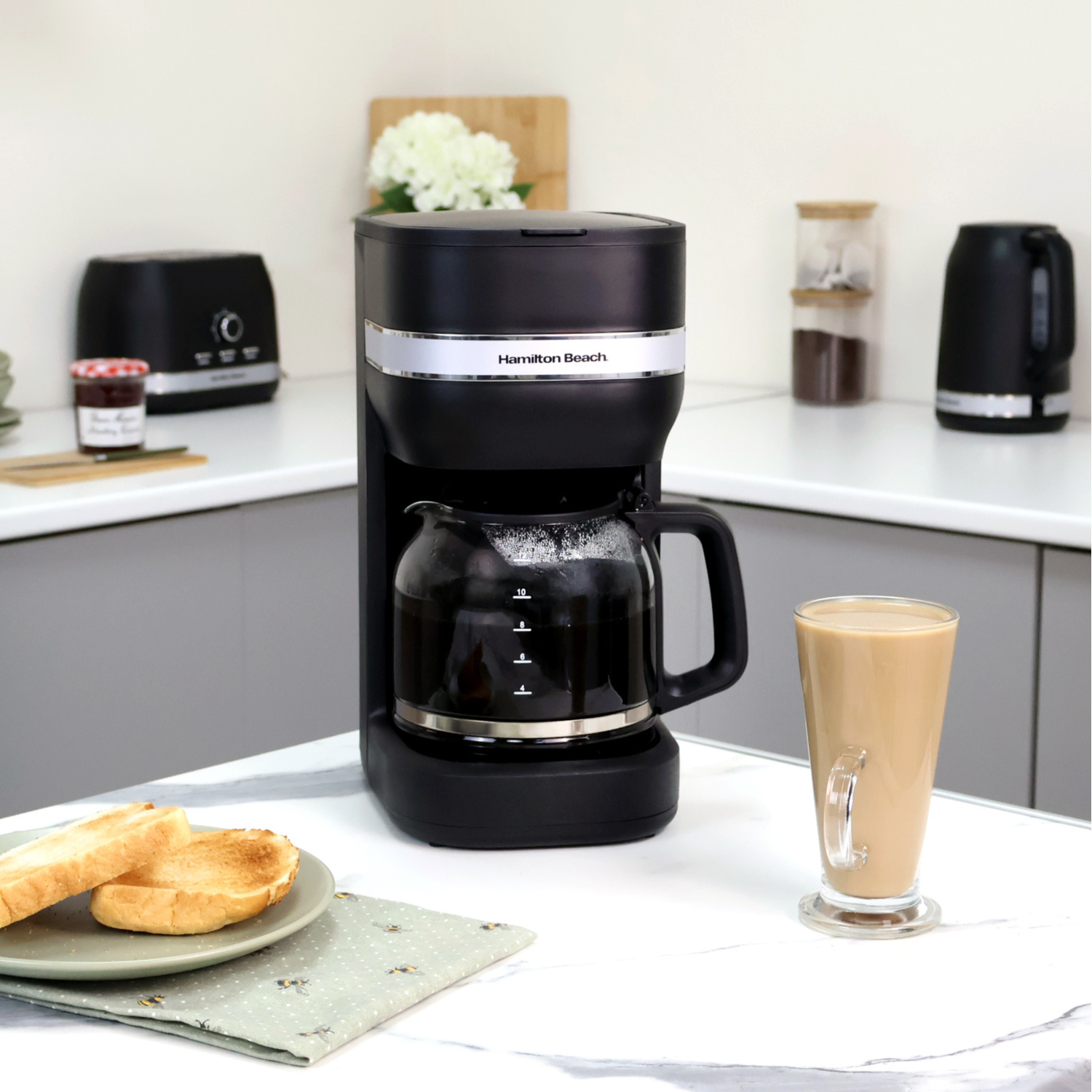 Ella 1.5L Matte Black Filter Coffee Machine