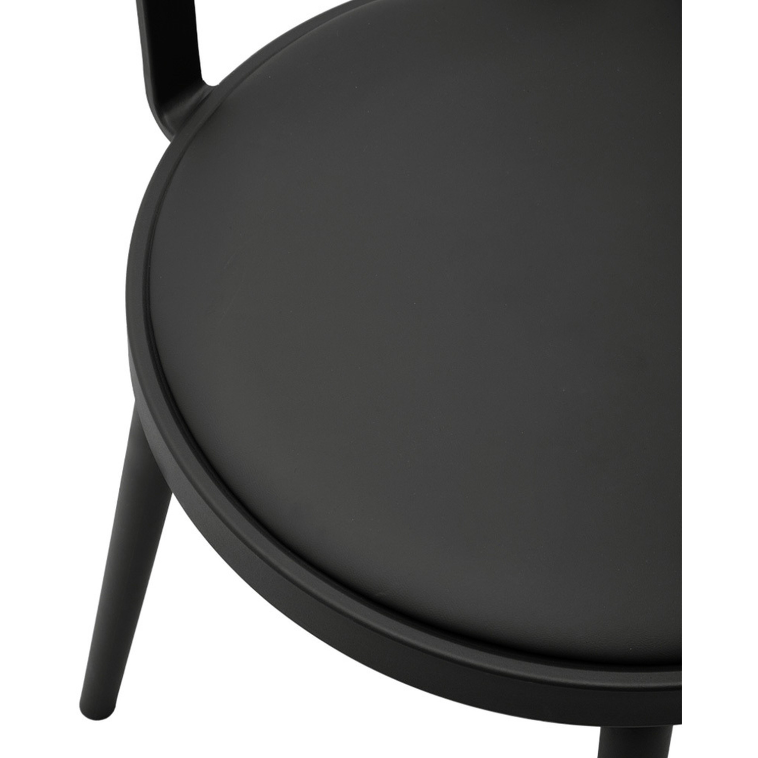 Set of 4 PP Dining Chairs with PU Leather Padded and Armrest