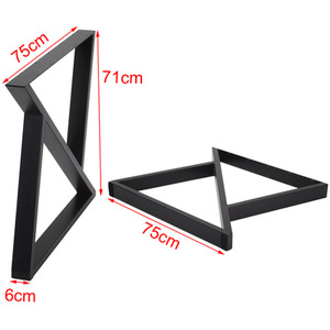 Set of 2 Metal Double-Triangle Table Legs