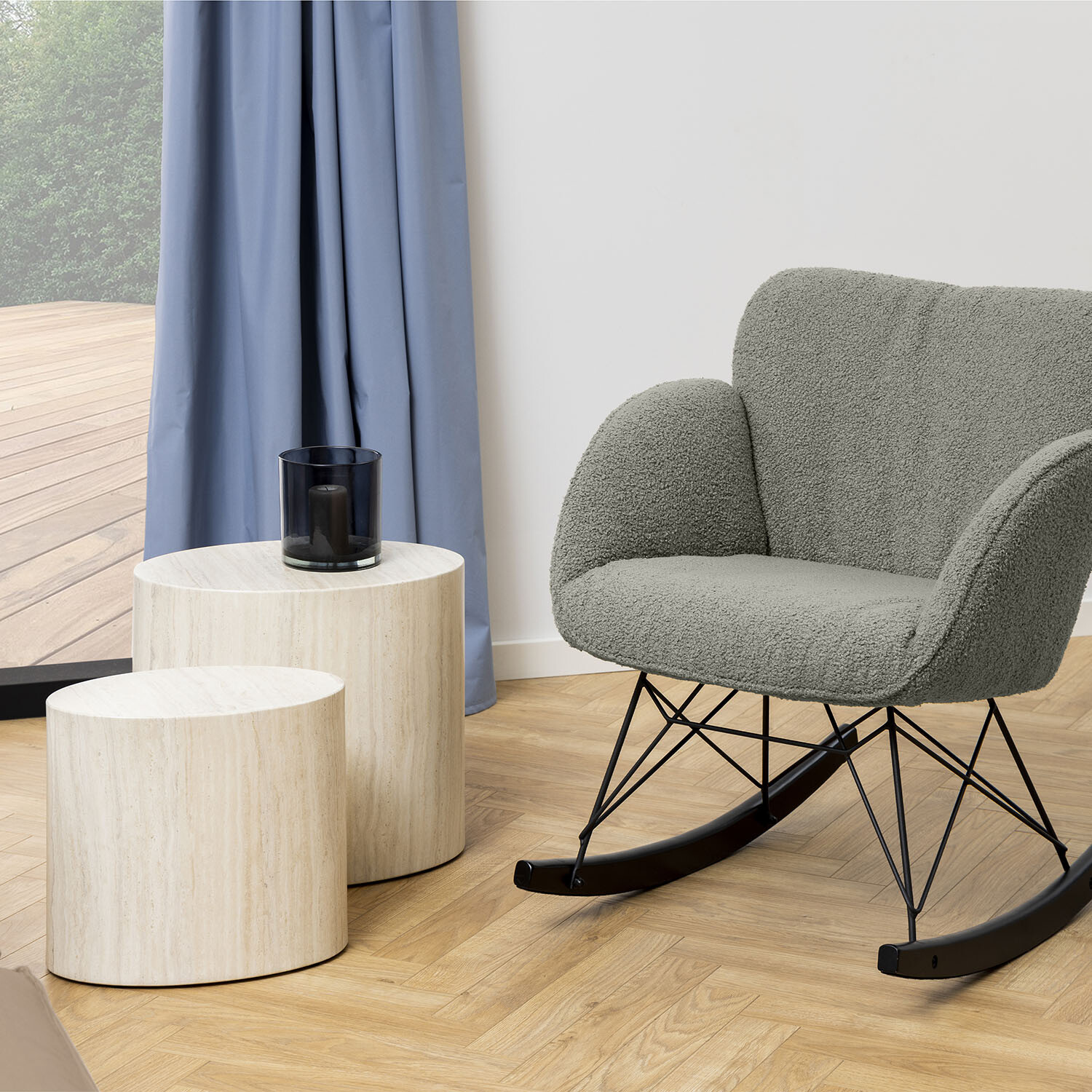 Set of 2 Mice Oval Coffee Tables