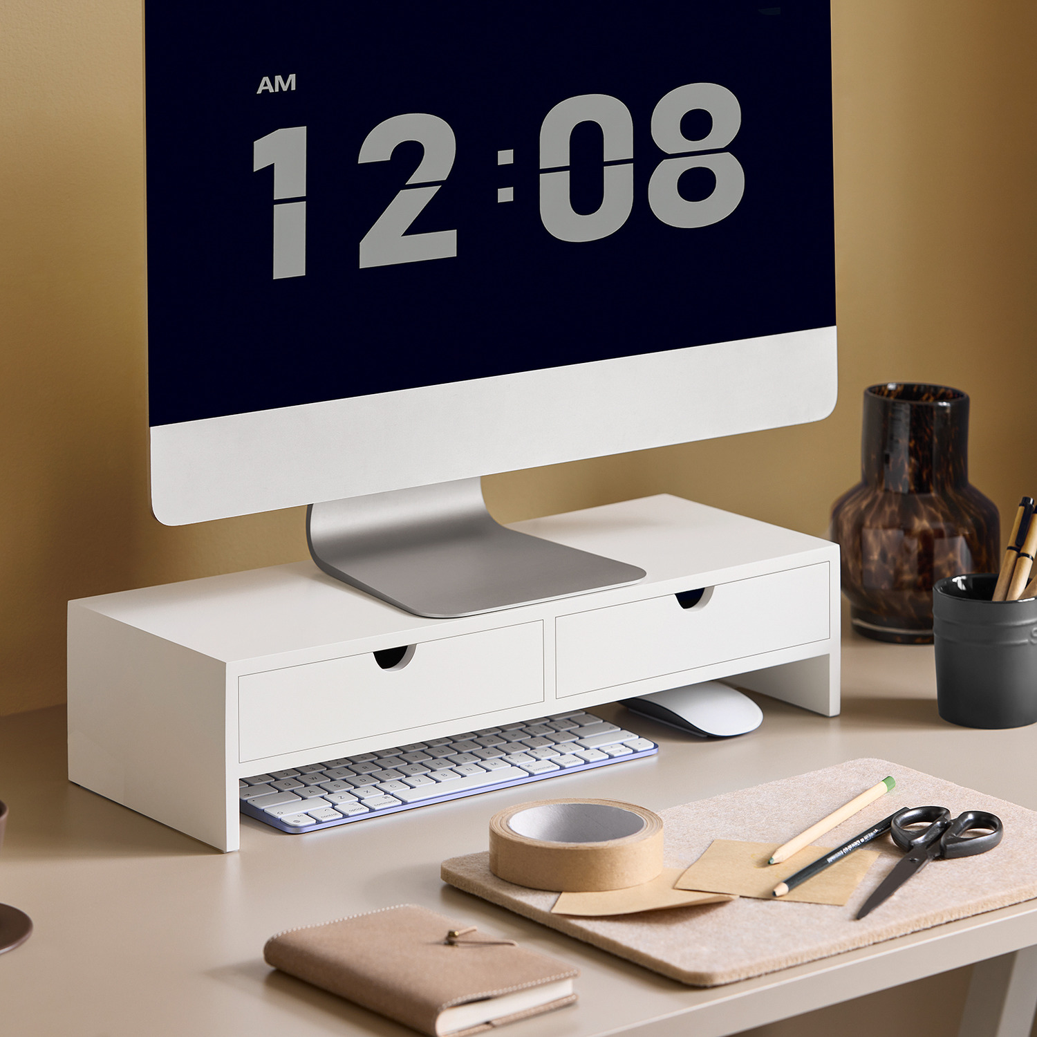 Monitor Stand Desk Organizer