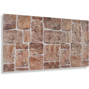 3D Wall Panels with Adhesive Included - Rustic Brown Stone Design