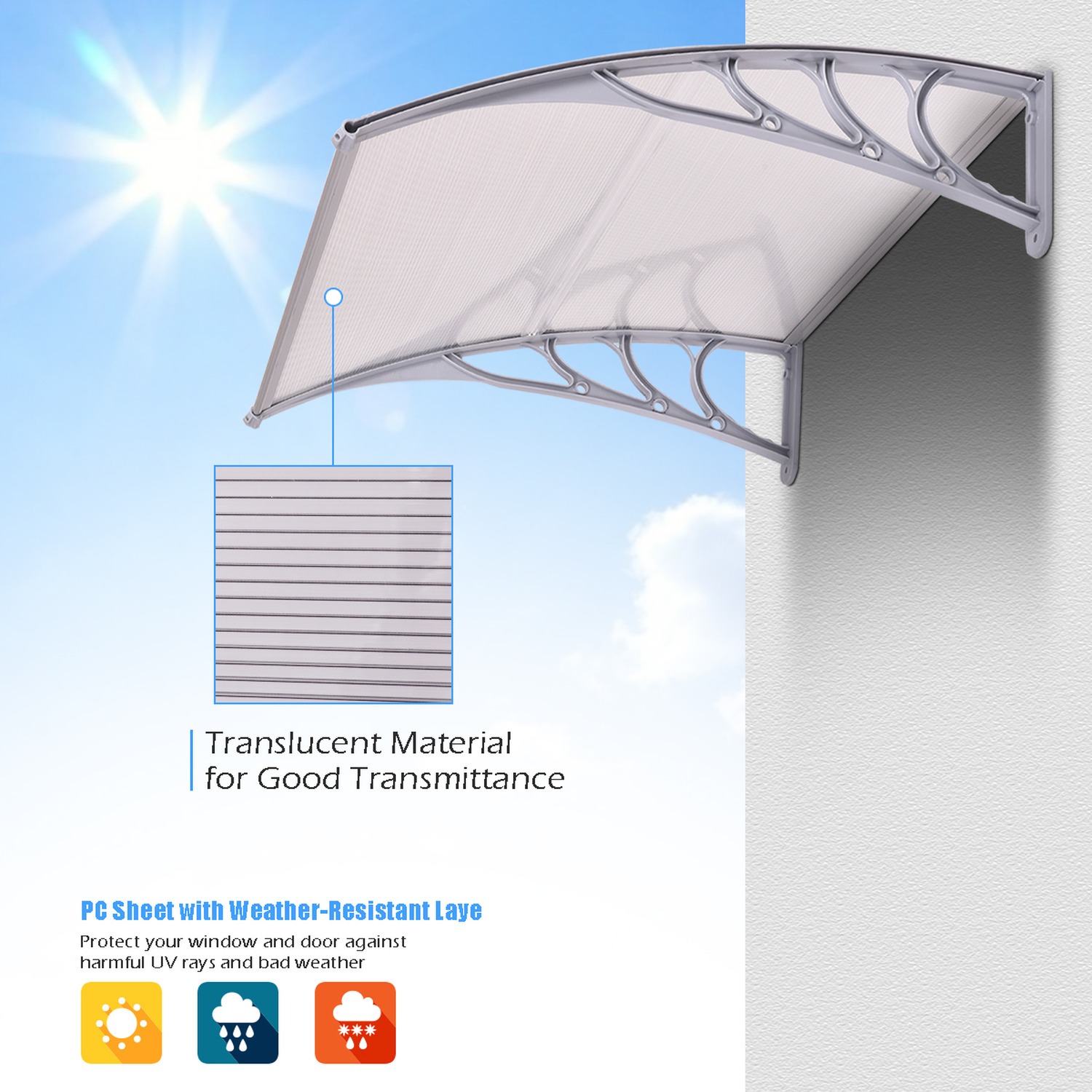 Door Canopy Awning Shelter Window Roof