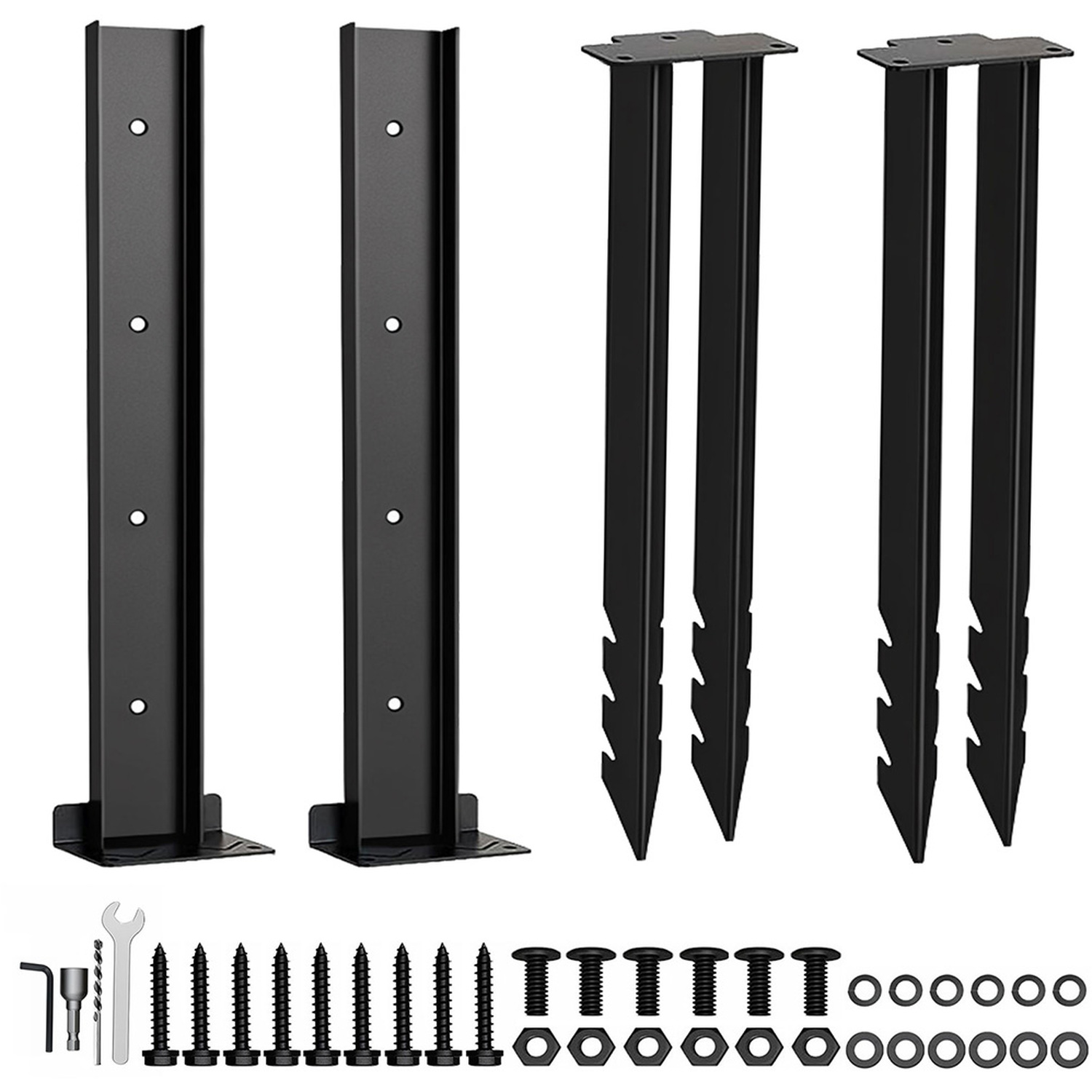 Powder Coated Metal Fence Post Repair Stakes