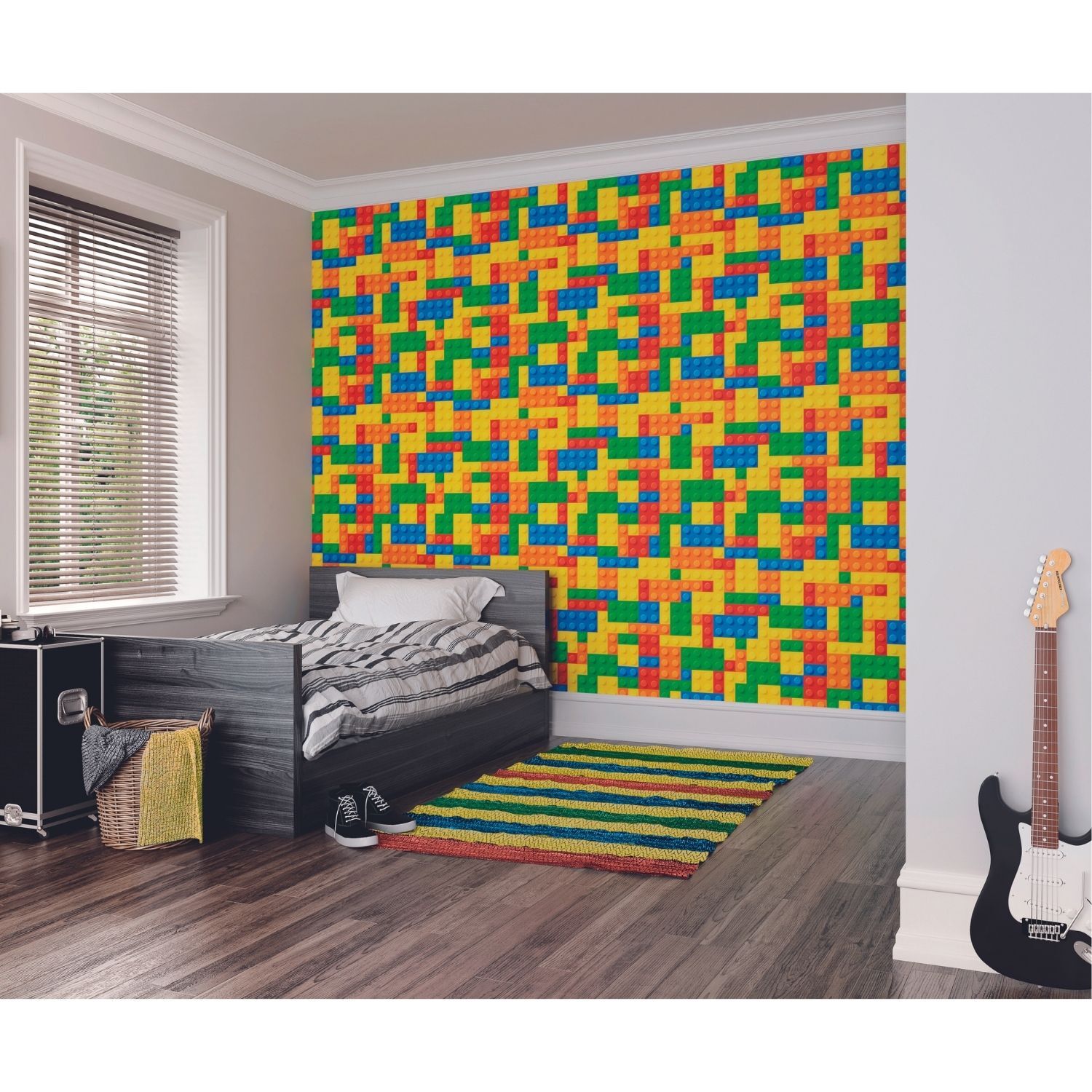 Toy Bricks Multicolour Wall Mural