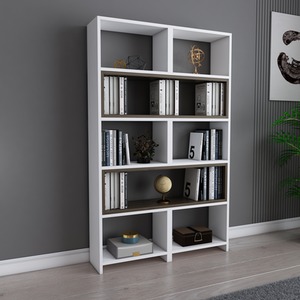 Poyraz Tall Modern Bookcase Bookshelf with Extendable Design