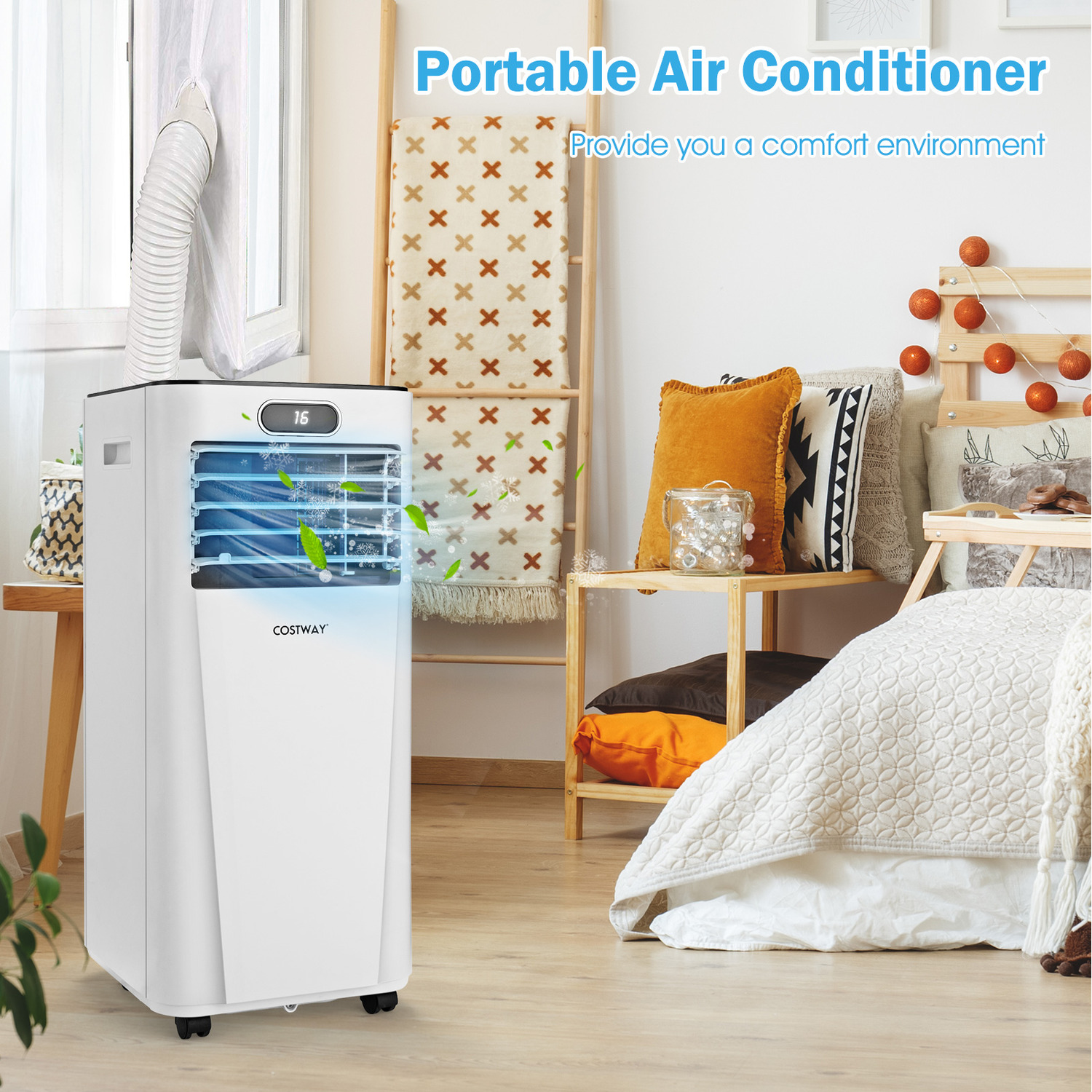 Costway Portable Air Conditioner-White
