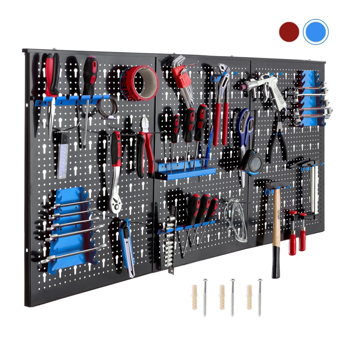 Tool Wall Perforated Wall Workshop Metal Wall Perforated Plate 17 Parts